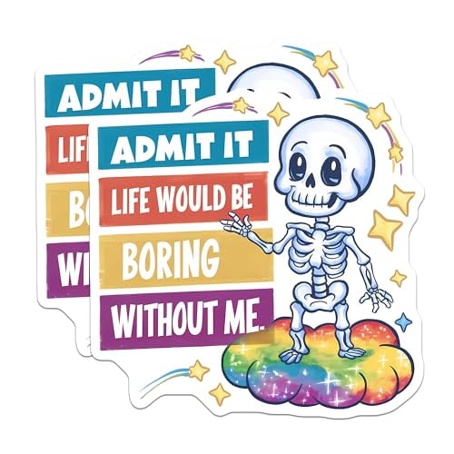 (2 Pack) Admit It Life Would Be Boring Without Me Magnets - Funny ...