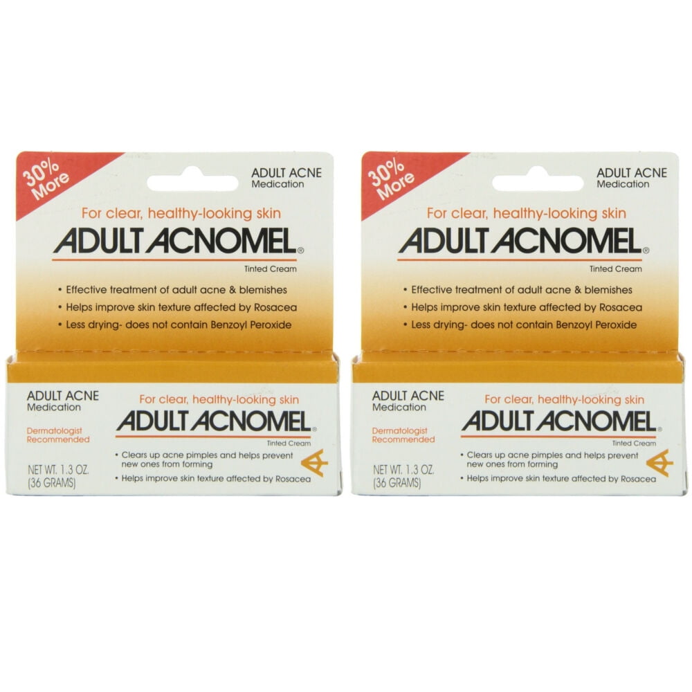 2 Pack Adult Acnomel Tinted Cream Acne Medication 1.30 Oz 36 G Each ...