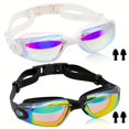 2 Pack Adult Goggles Swimming, Professional Anti Fog Swim Goggles ...