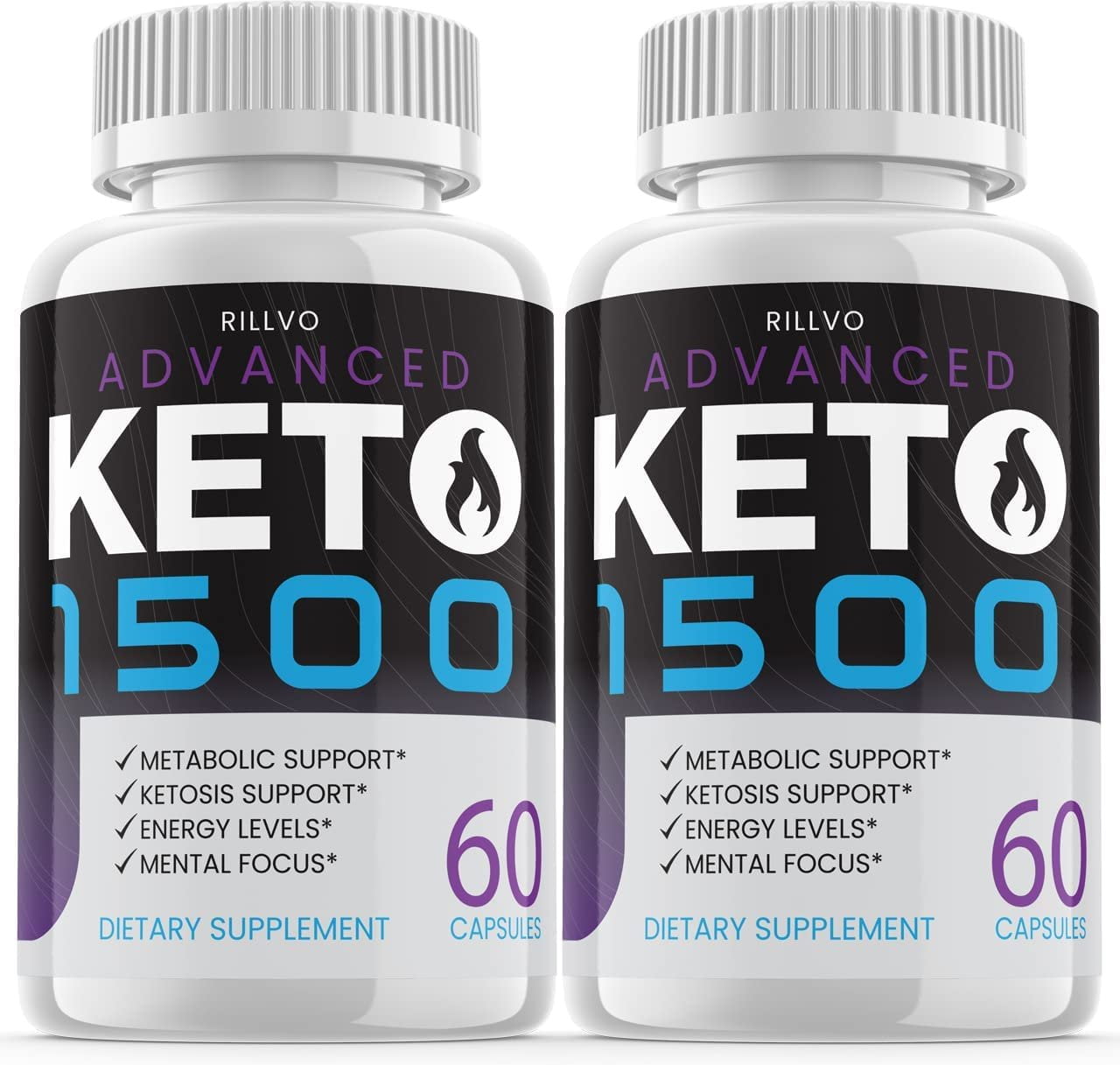 2 Pack Advanced Keto 1500 Advanced Ketogenic Formula 120 Capsules ...