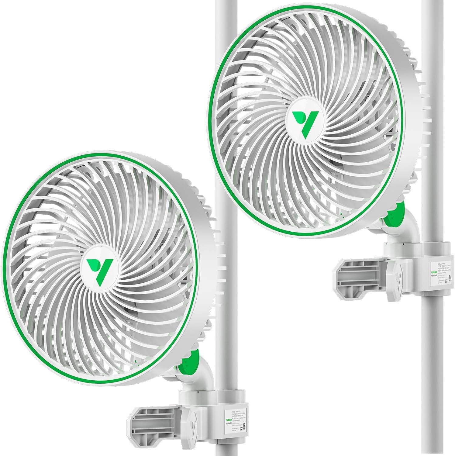 2-Pack AeroWave E6 Grow Tent Fan 6”, EC Motor, Smart Wifi Control, US ...