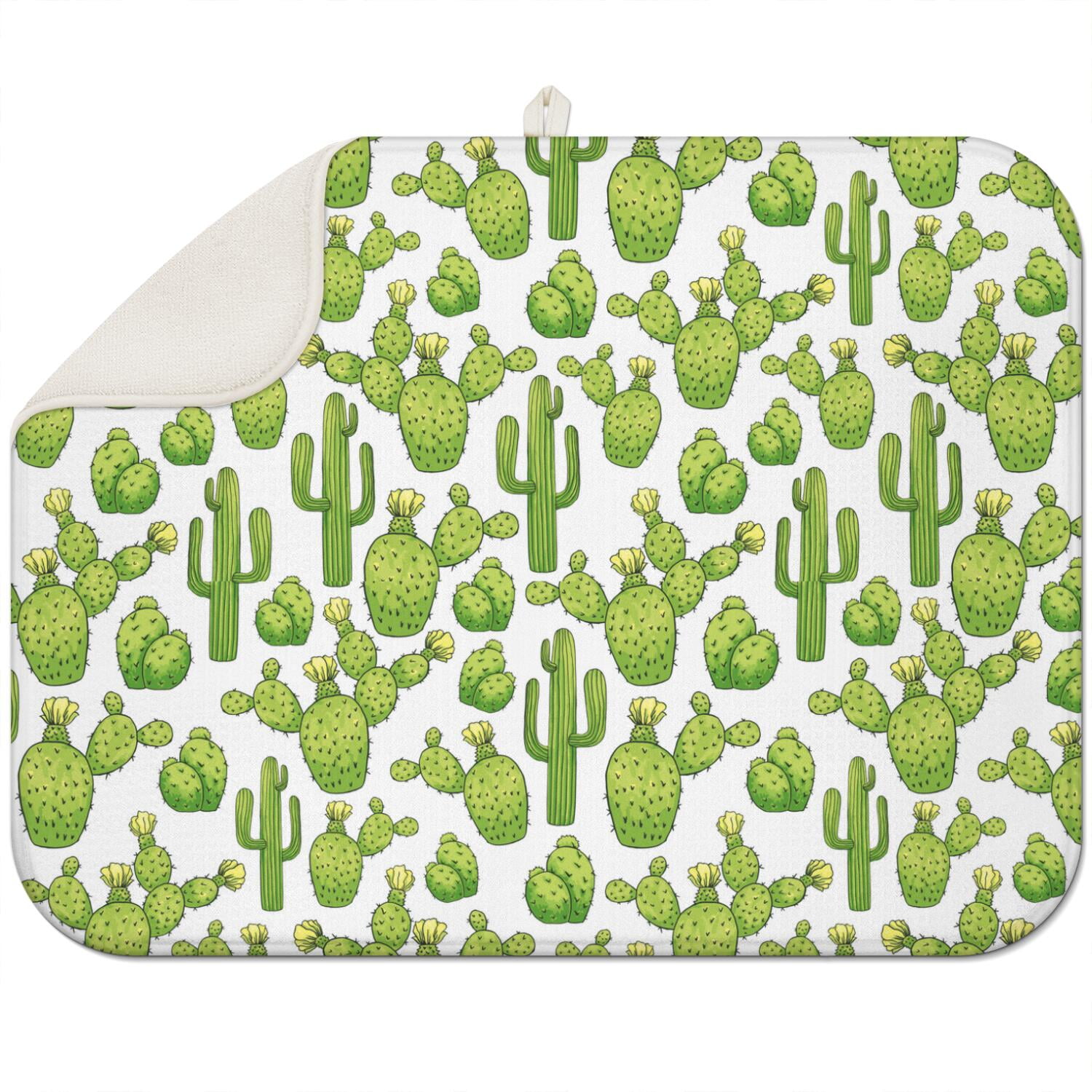 2 Pack Aesthetic Cactus Drying Mats Absorbent Microfiber Counter ...