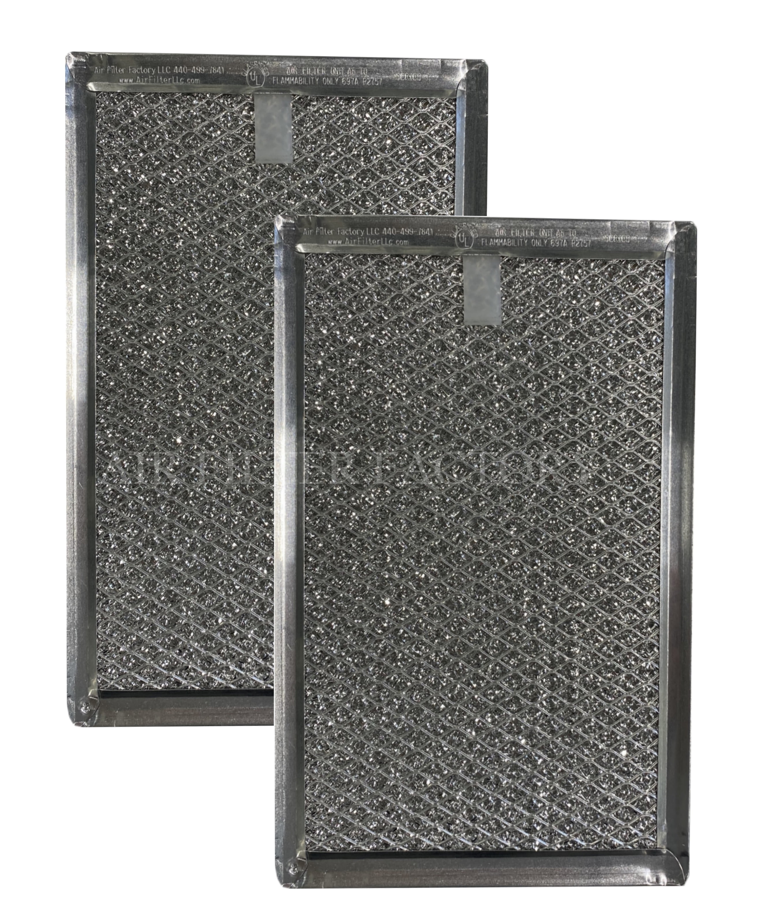 Air Filter Factory 7-1/4 x 9-1/2 x 3/32 Aluminum Grease Filters 2-Pack ...