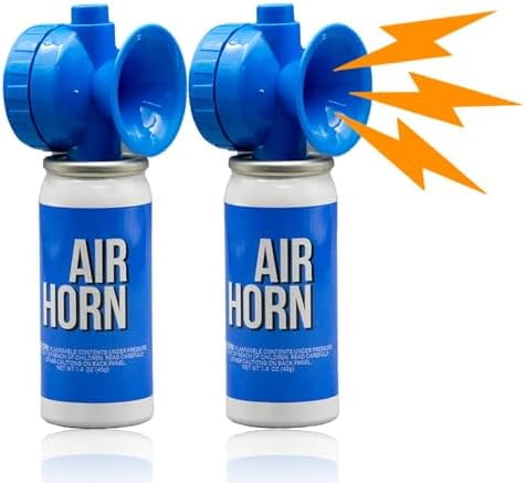 2 Pack Air Horns for Safety, 1.4oz Marine Boat Air Horn, 120dB Ultra ...