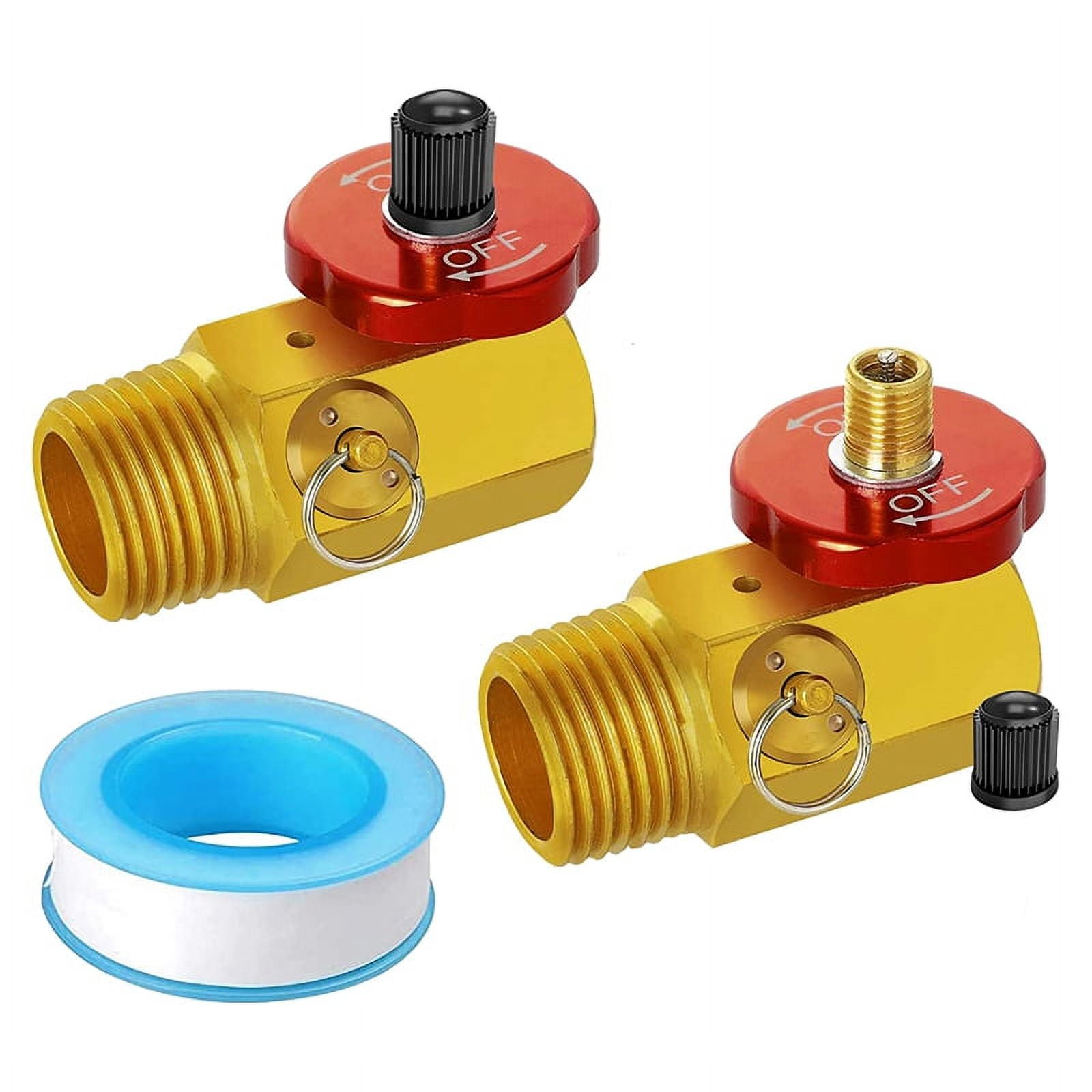 2 Pack Air Tank Manifold with Fill Port, Safety Valve and 1/2 Inch NPT ...