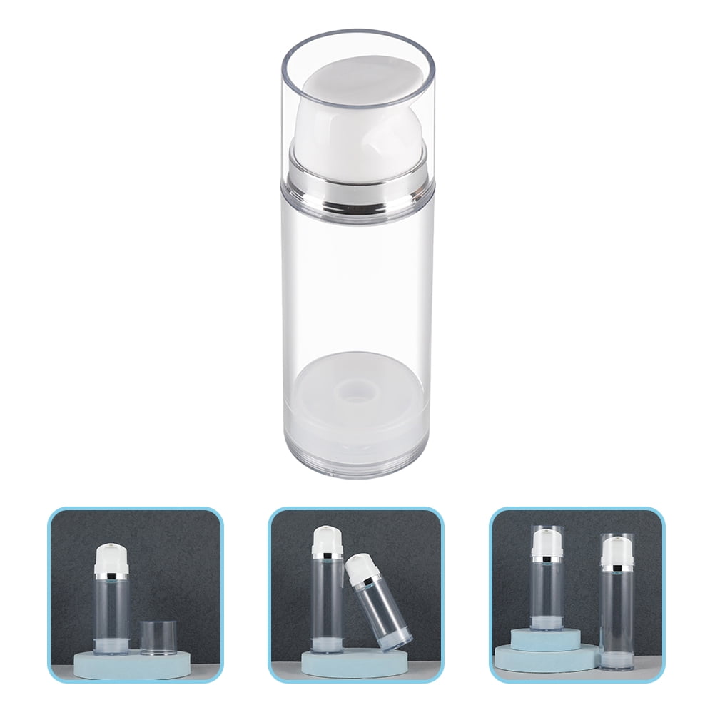 2-Pack Airless Pump Bottles – 1oz Refillable Vacuum Lotion Dispenser ...