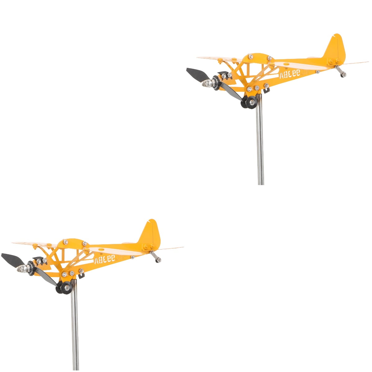 2 Pack Airplane Decoration Wind Vane Garden Lights Outdoor Solar Power ...