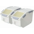 2 Pack Airtight Rectangular Food Storage Container with Scoop, 10 LB ...