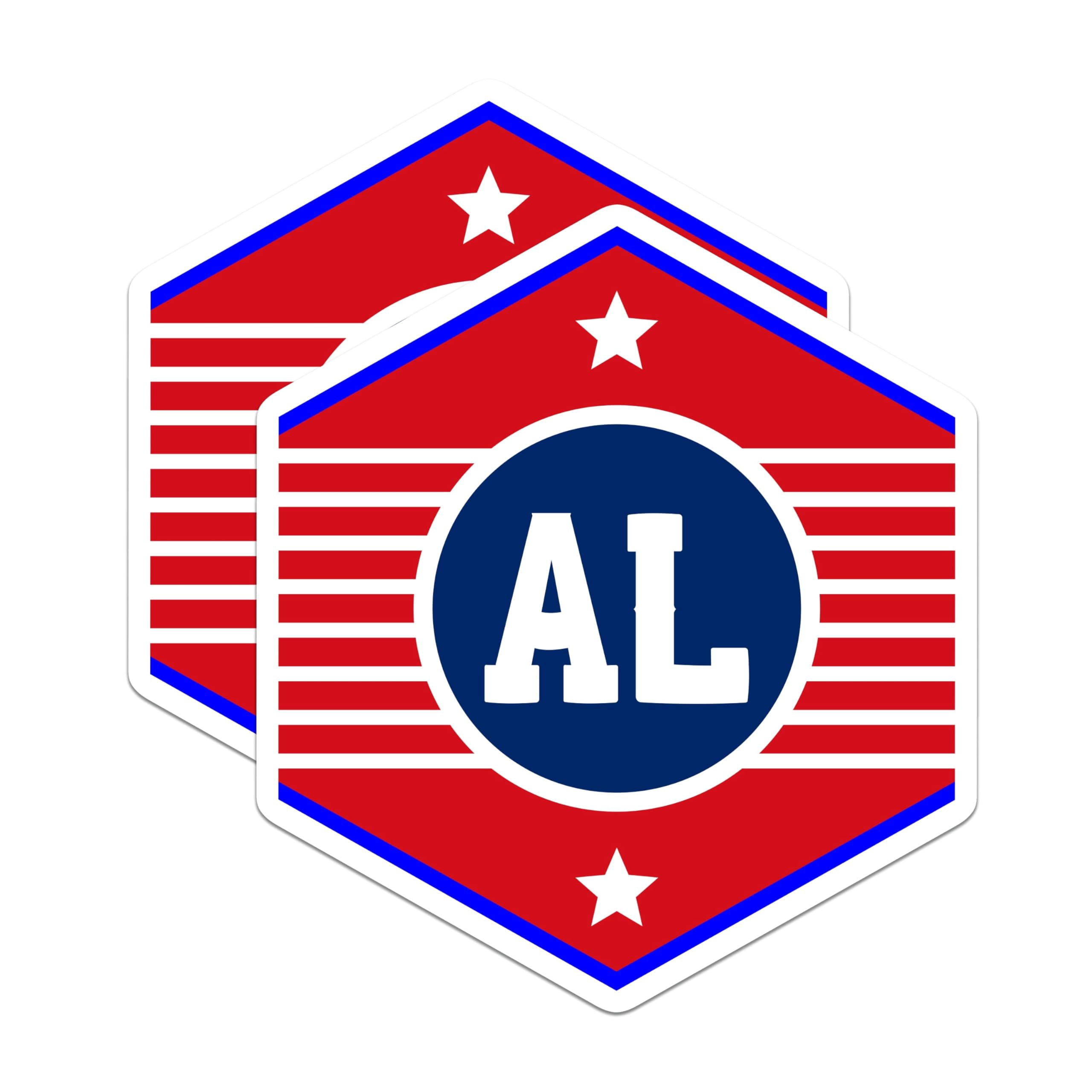 (2 Pack) Alabama Stickers - AL State Pride - Patriotic Stickers - 5" On ...