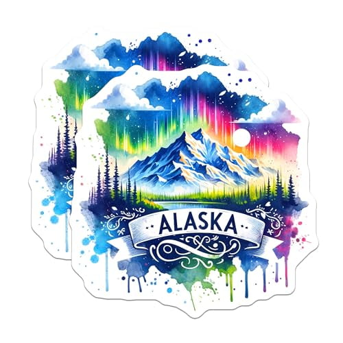 (2 Pack) Alaska Scenic Art Magnets - Nature Landscape - Travel Souvenir ...