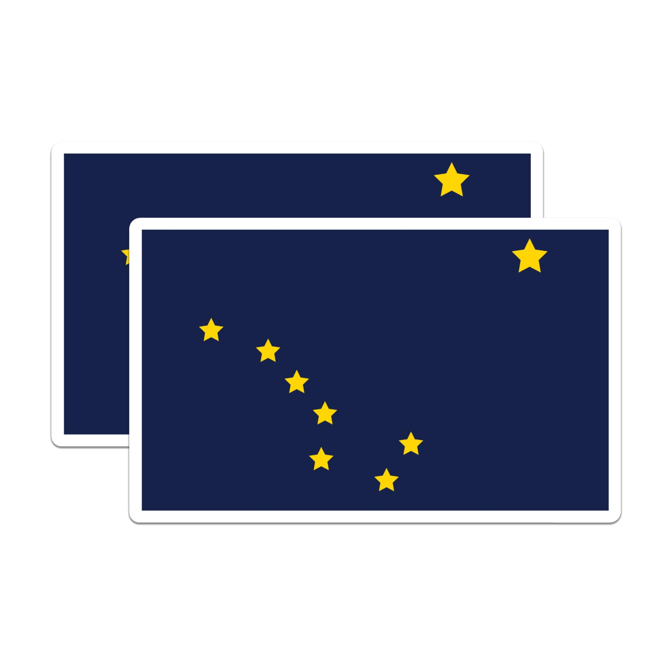 (2 Pack) Alaska State Flag Stickers - AK State Flag Sticker - Choose ...