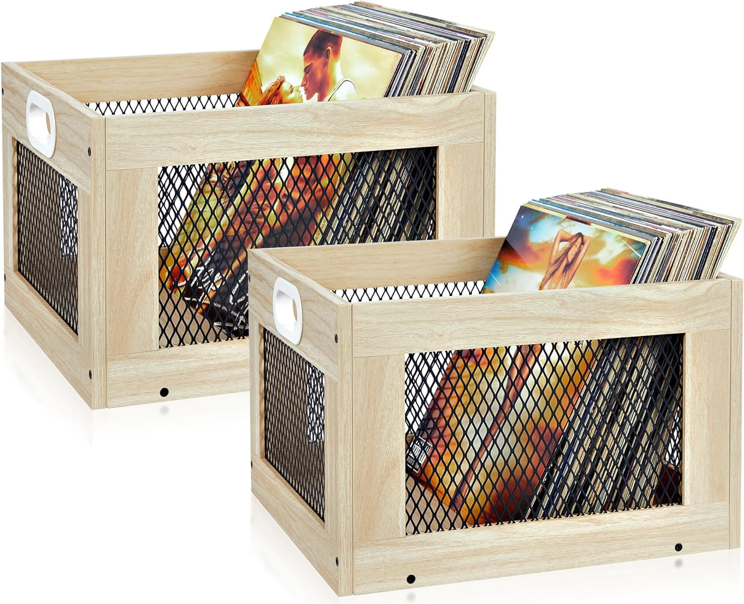 2 Pack Albums Storage for Vinyl Records, Durable and Reliable Record ...