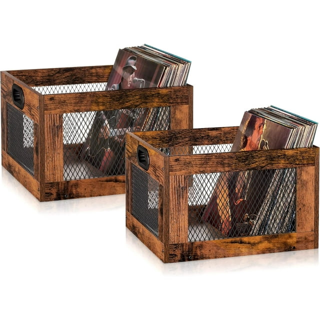 2 Pack Albums Storage for Vinyl Records, Durable and Reliable Record ...
