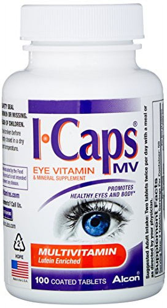 Alcon ICaps Eye Care Vision Benefits, 2 Pack Multivitamin & Mineral ...