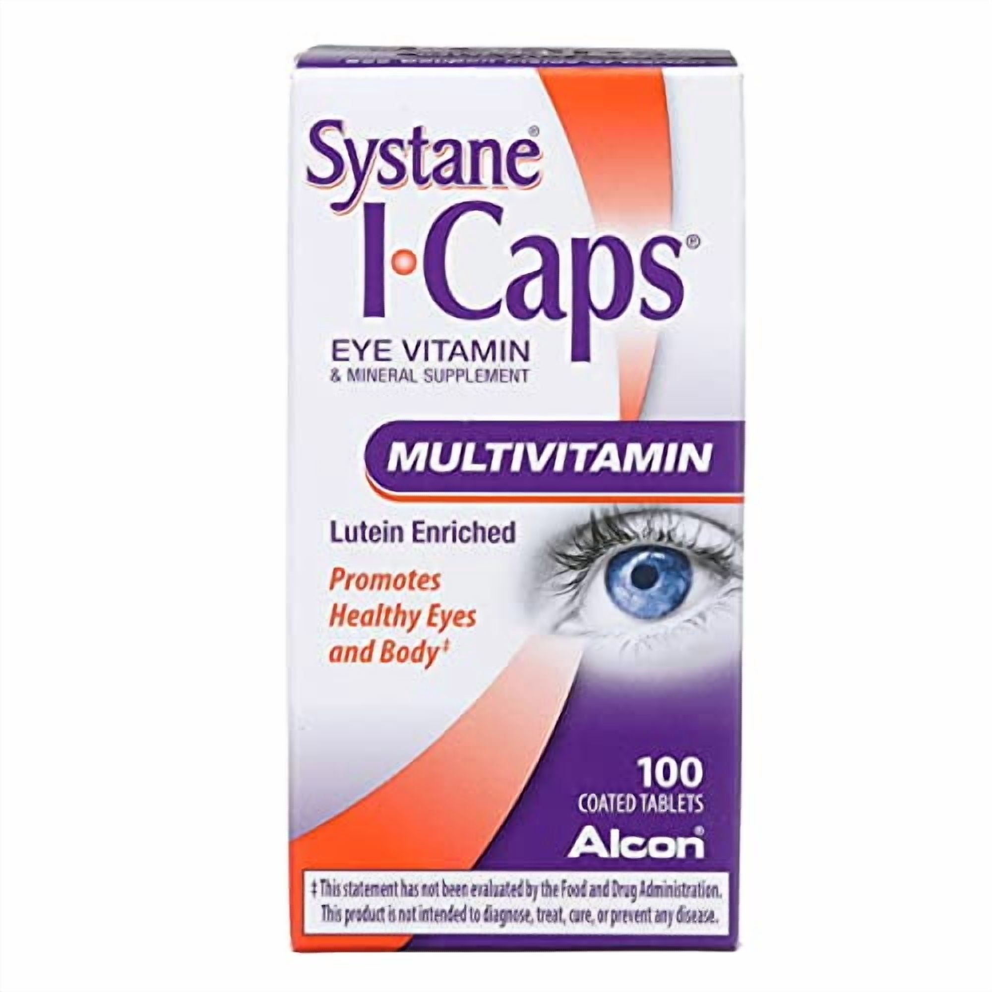 Alcon ICaps Eye Care Vision Benefits, 2 Pack Multivitamin & Mineral ...