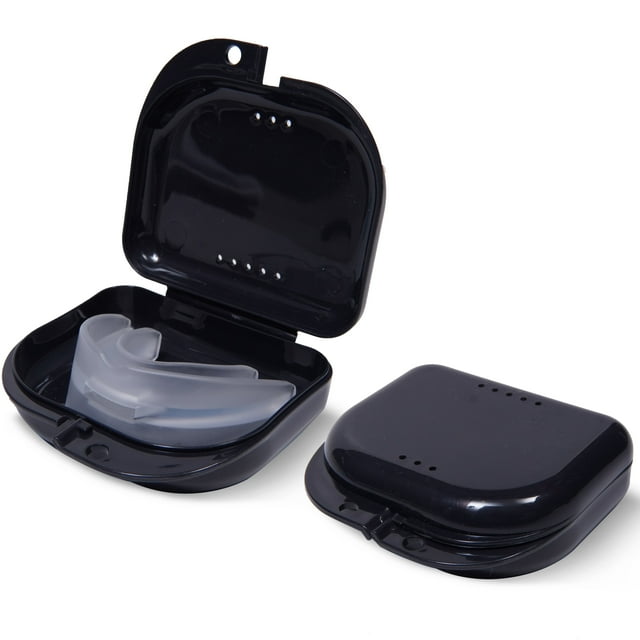 (2 Pack) Aligner and Retainer Case - Odorless Mouth Guard Case ...