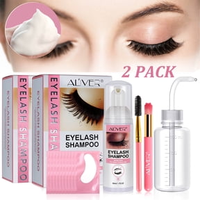 Aliver Eyelash Extension Foam Shampoo 50ml with Brushes,No-Irritation ...