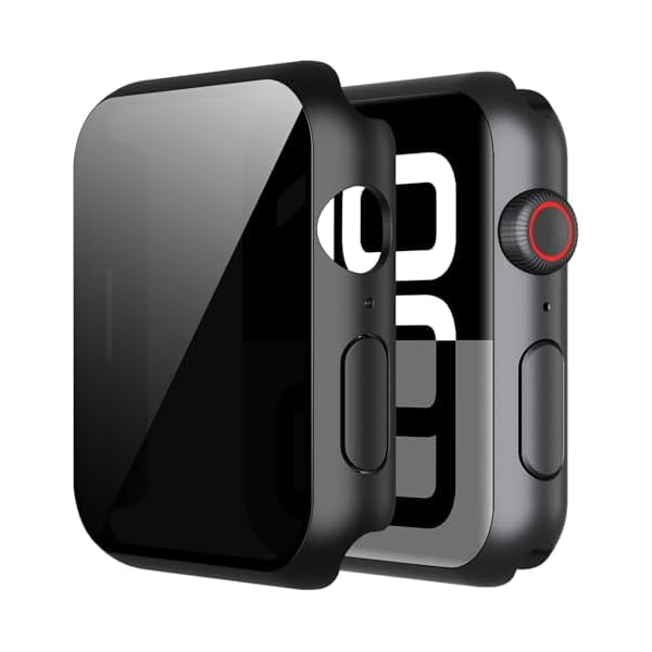 2 Pack All-around Protective Privacy PC HD Case for Apple Watch Series ...