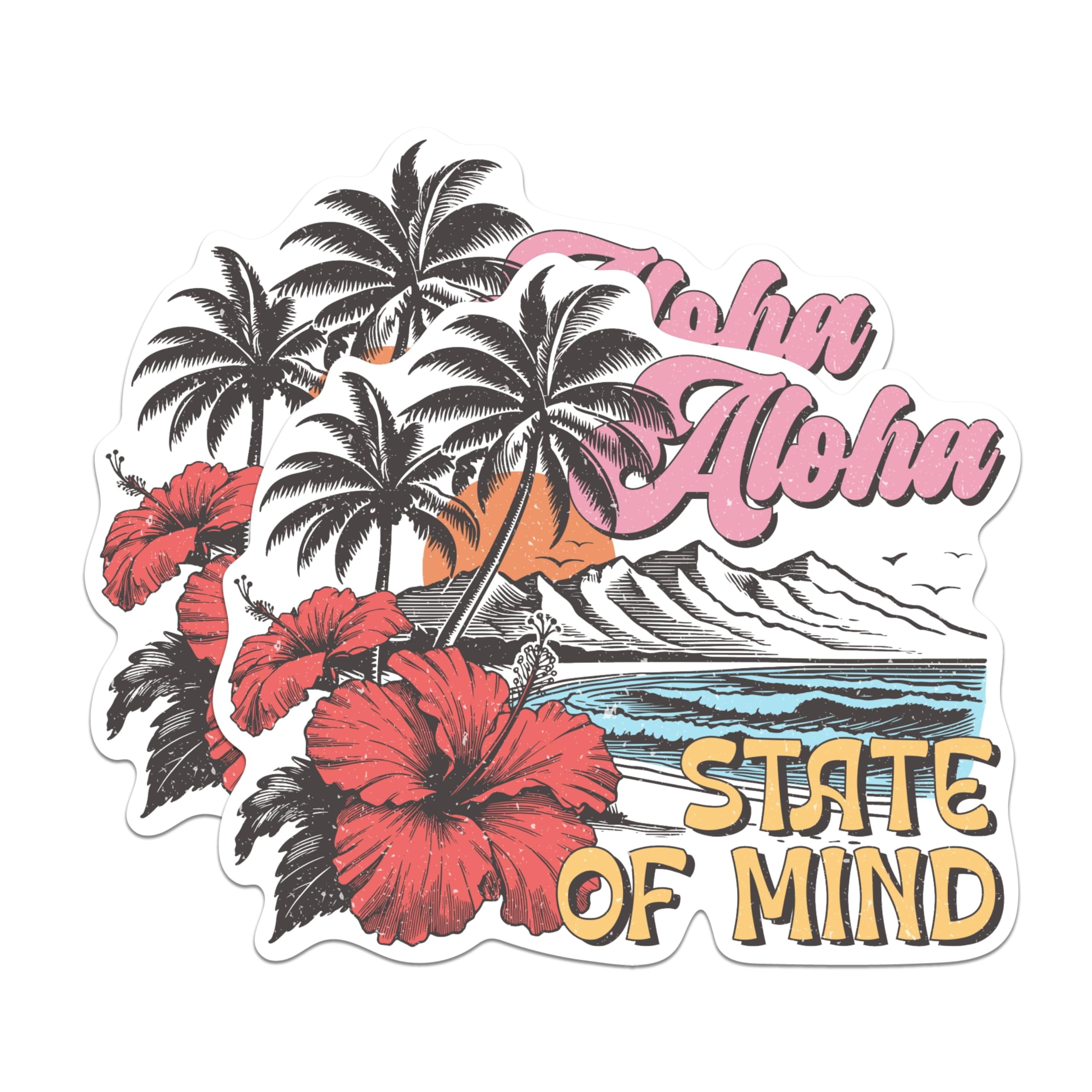 (2 Pack) Aloha State of Mind Magnets - Hawaii Maui Honolulu Hawaiian ...