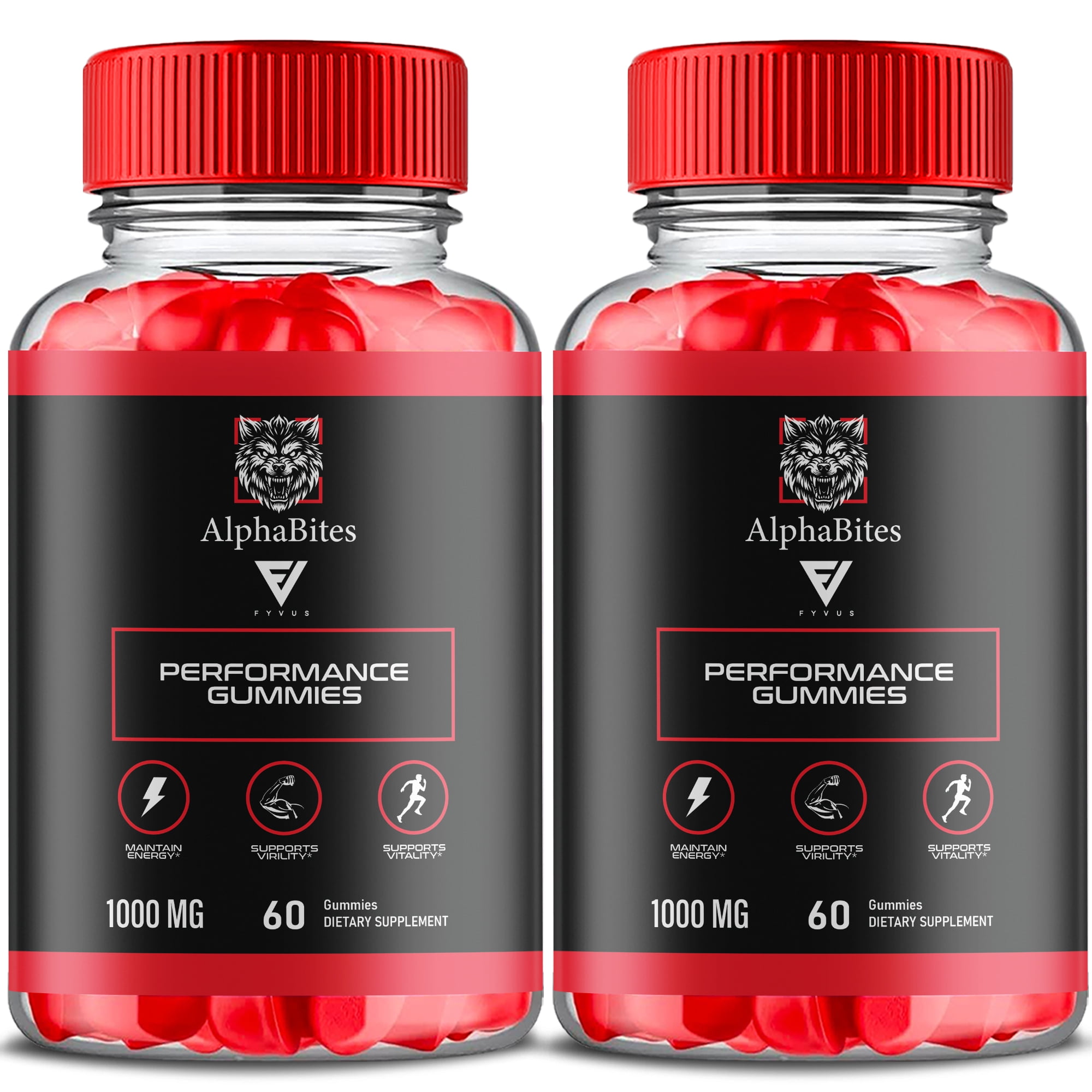 (2 Pack) Alpha Bites Gummies AlphaBites Advanced Formula Gummy (120 ...
