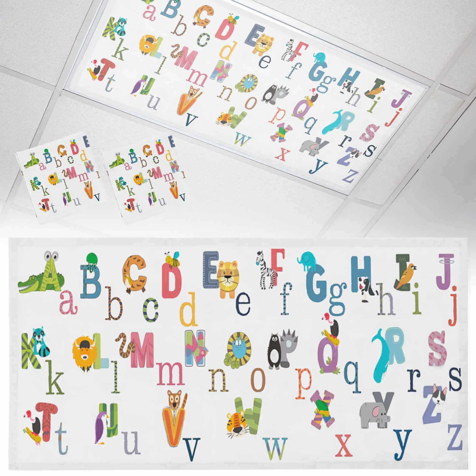 2 Pack Alphabet Letter Fluorescent Light Covers for Ceiling Lights ...