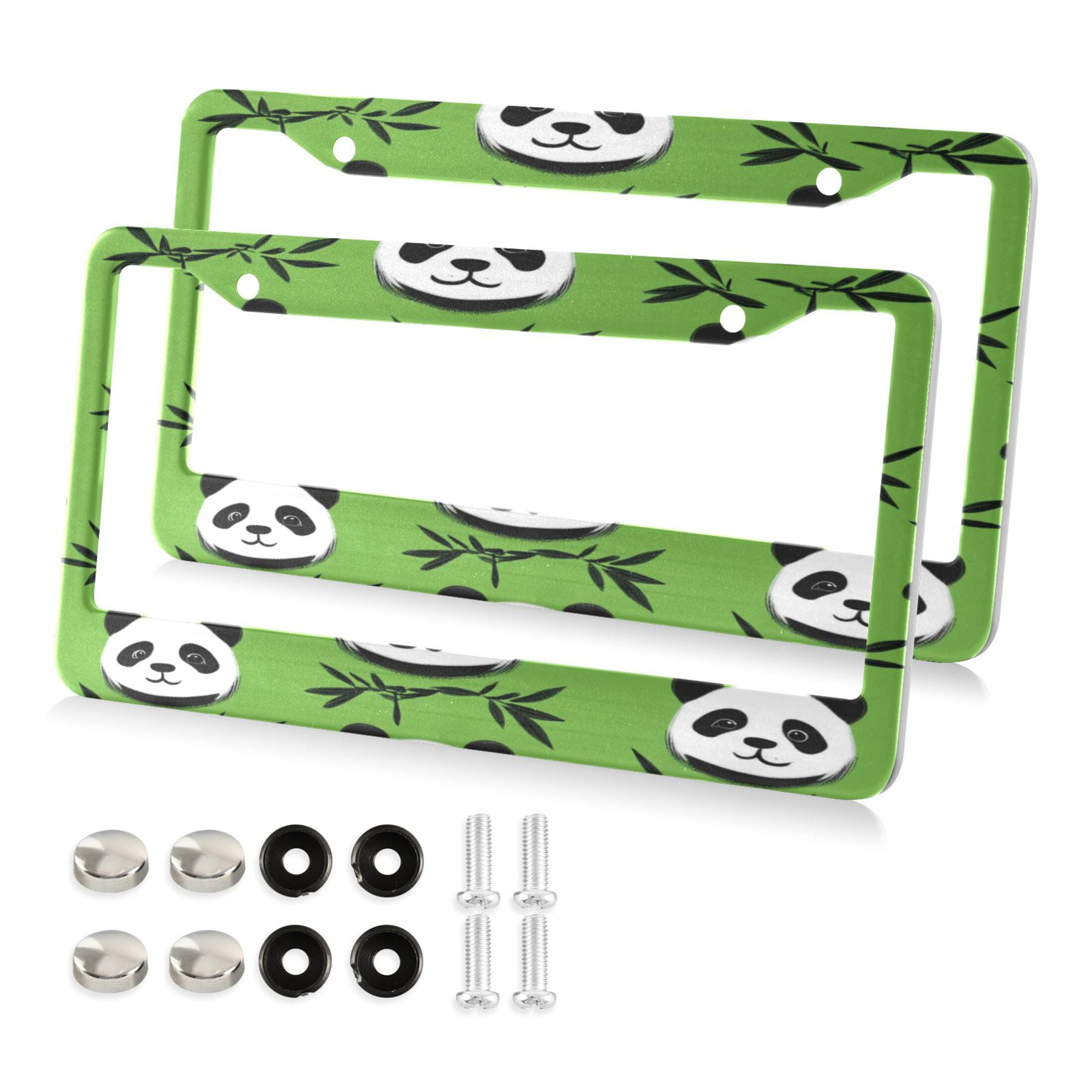 2 Pack Aluminum Alloy License Plate Frame Universal Car License Plate ...