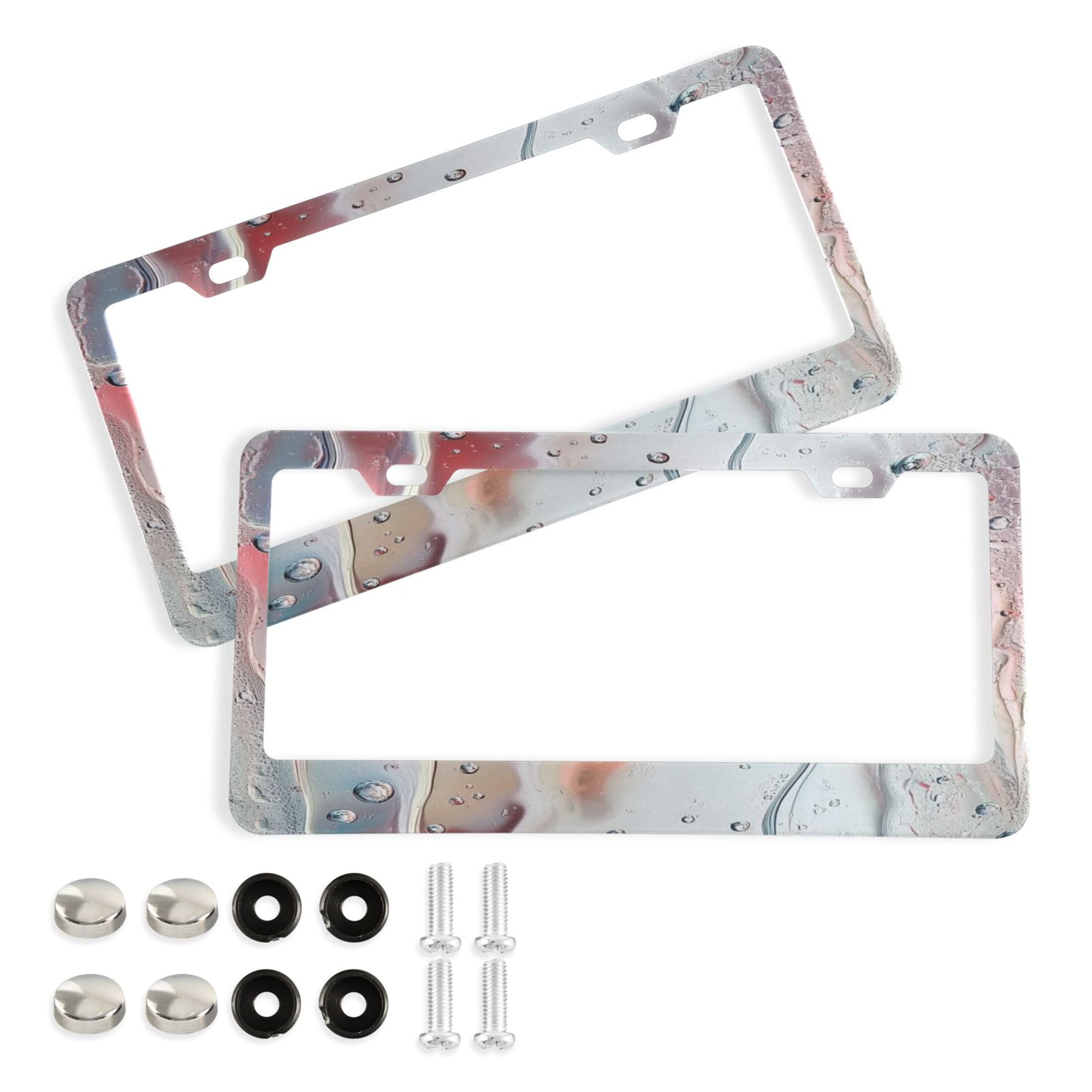 Universal License Plate Frames 2 Pack Aluminum License Plate Frames ...