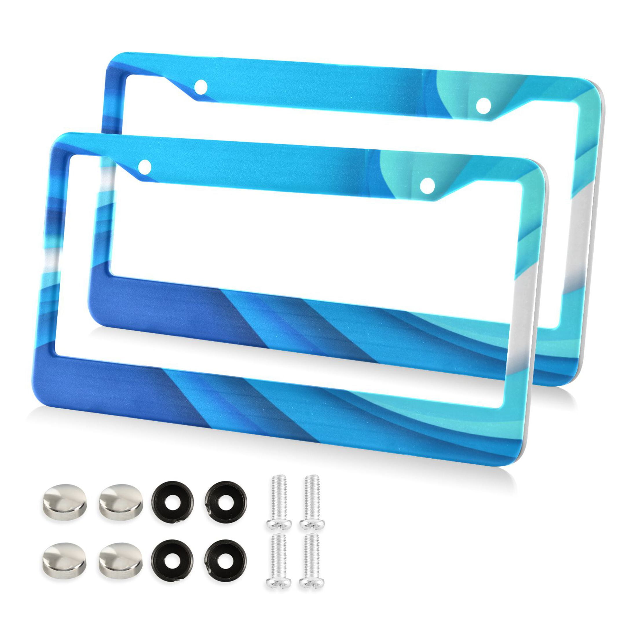 2-Pack Aluminum License Plate Frame with 2 Holes for GM License Plate ...