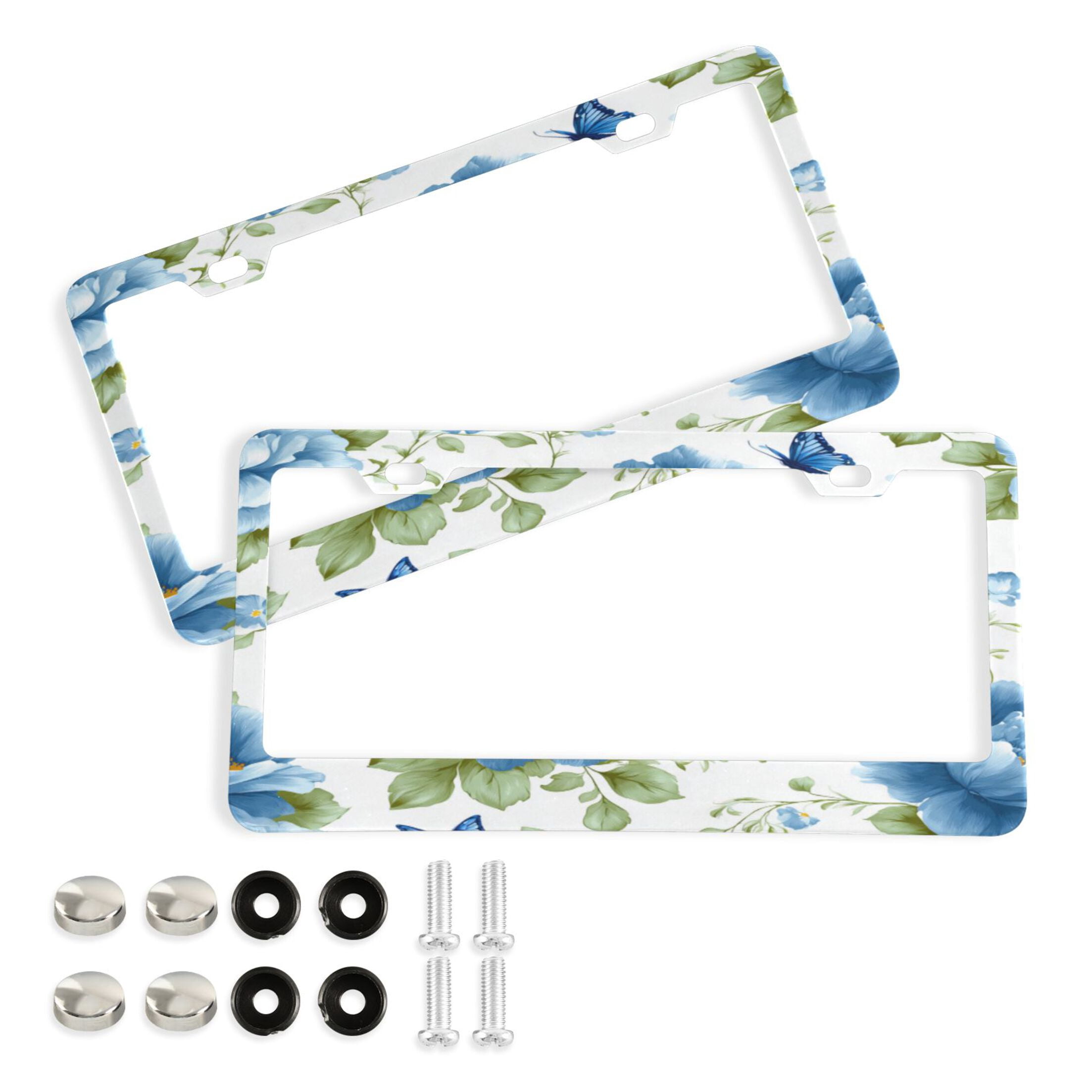 2-Pack Aluminum License Plate Frame with 2 Holes for GM License Plate ...