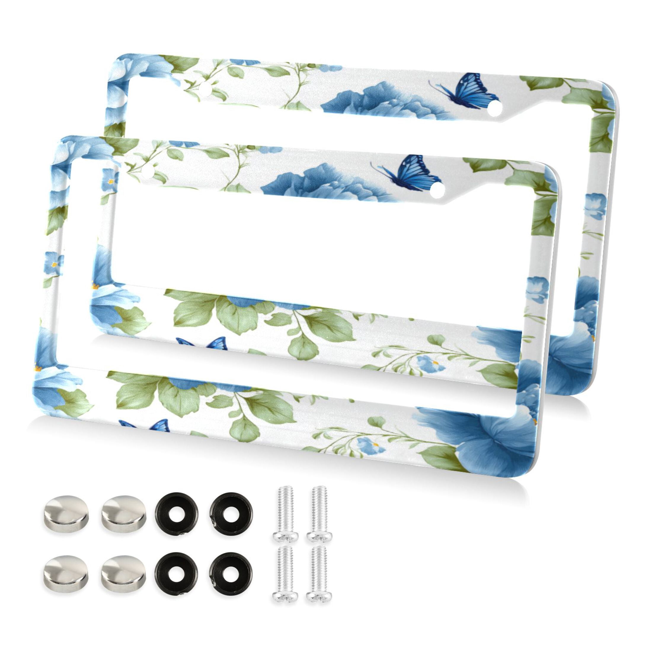 2-Pack Aluminum License Plate Frame with 2 Holes for GM License Plate ...