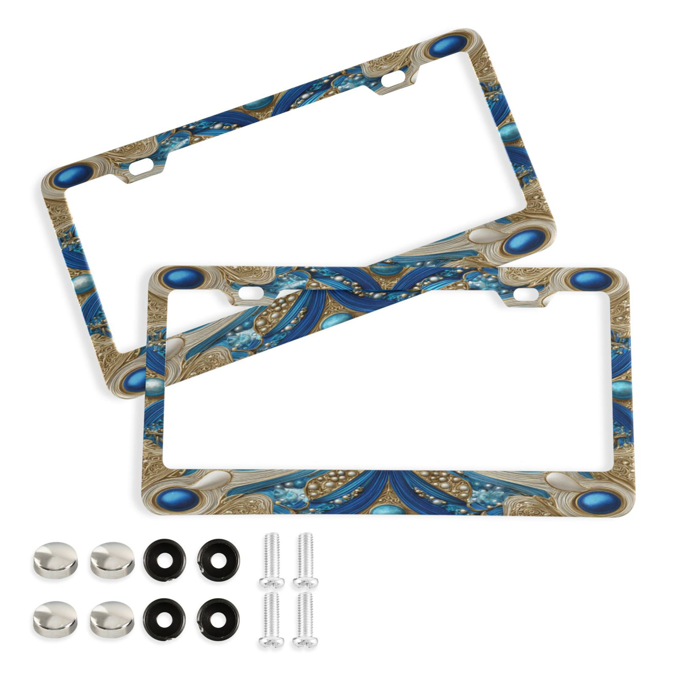 2-Pack Aluminum License Plate Frame with 2 Holes for GM License Plate ...