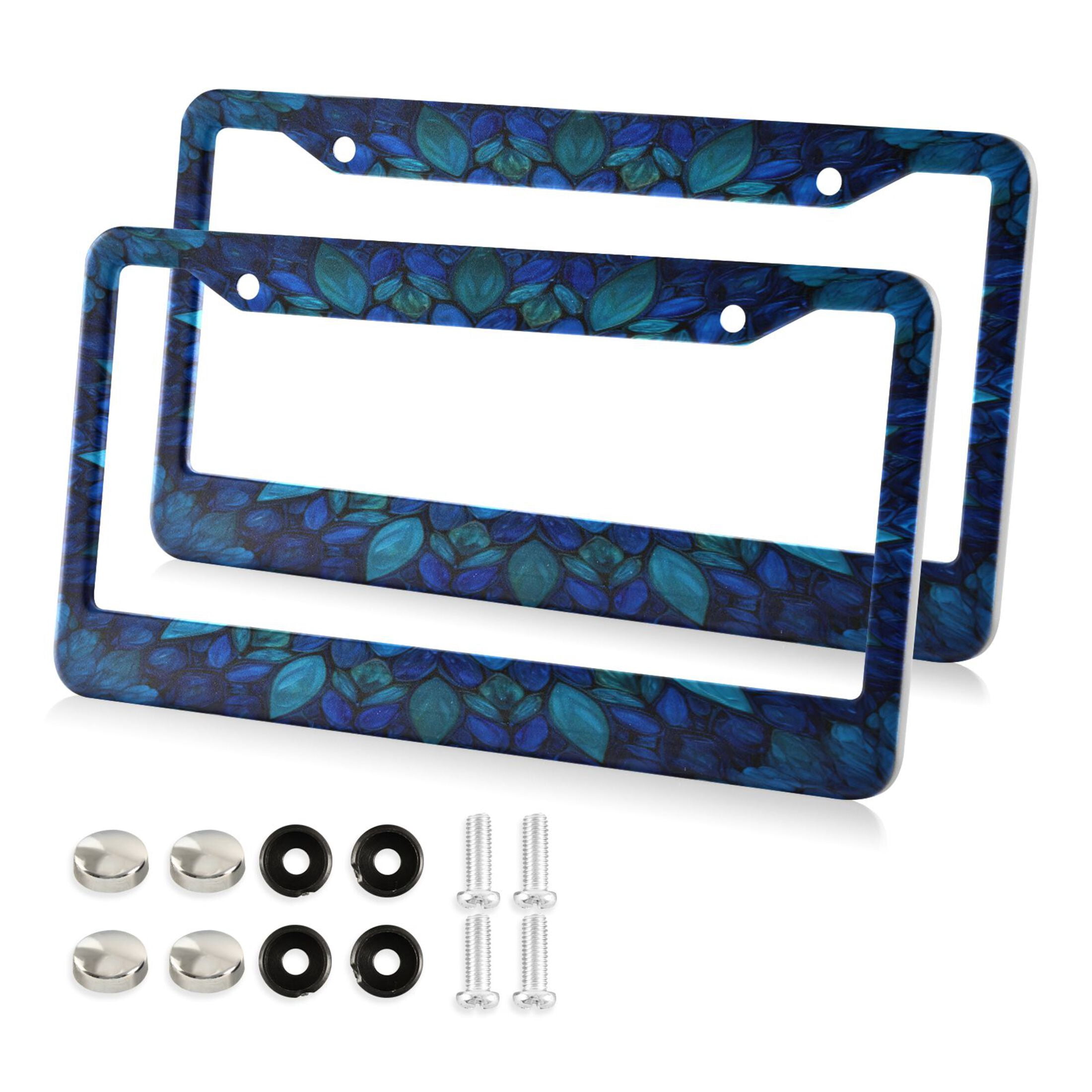 2-Pack Aluminum License Plate Frame with 2 Holes for GM License Plate ...