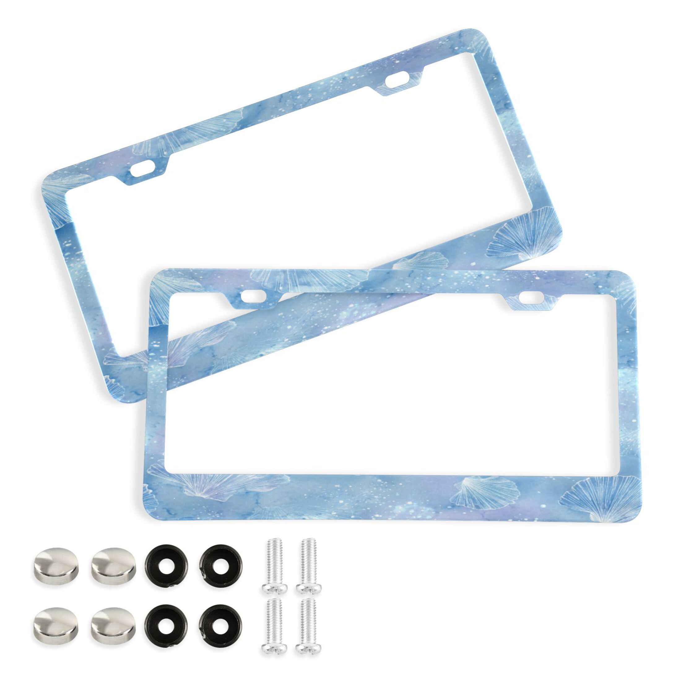 2-Pack Aluminum License Plate Frame with 2 Holes for GM License Plate ...