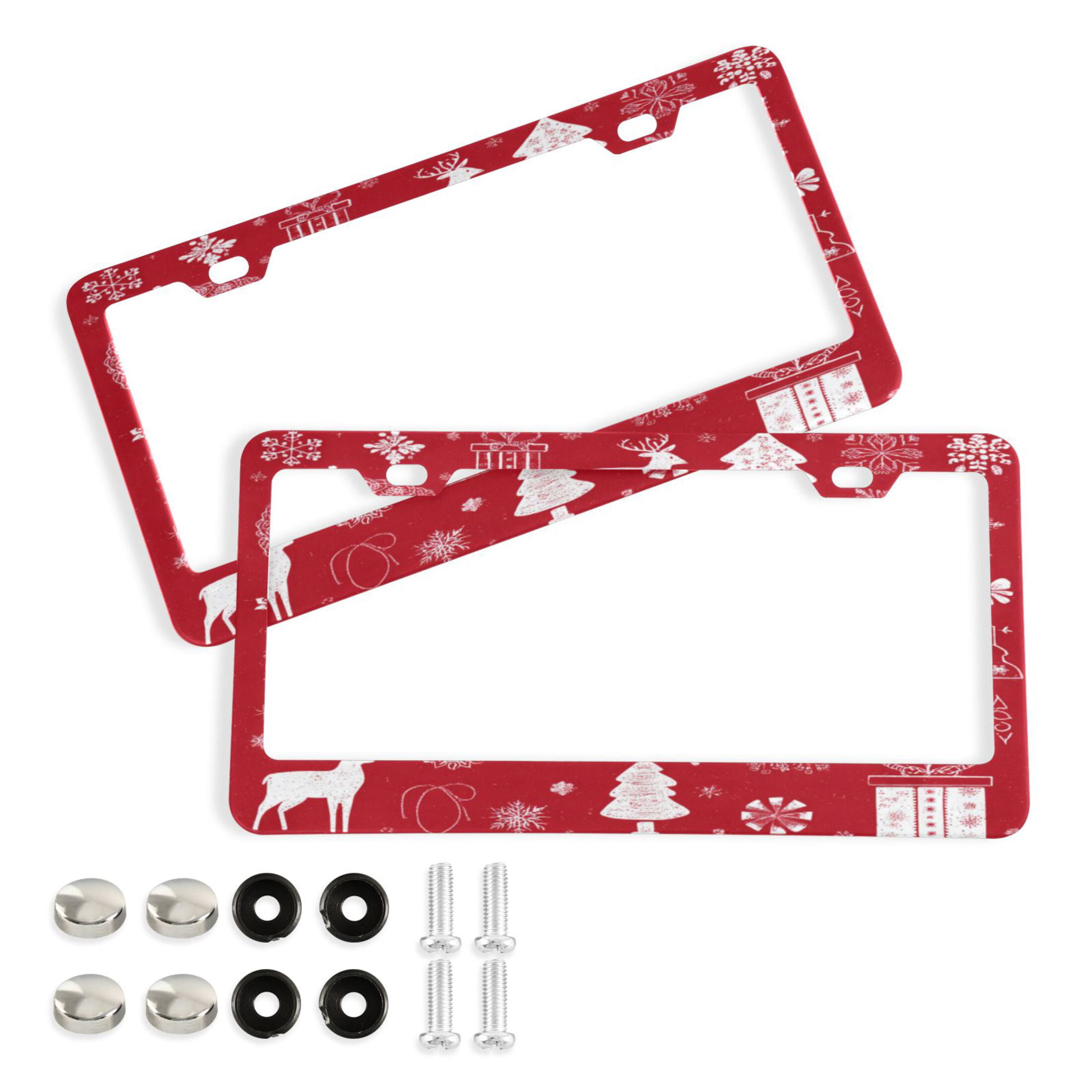 2-Pack Aluminum License Plate Frame with 2 Holes for GM License Plate ...