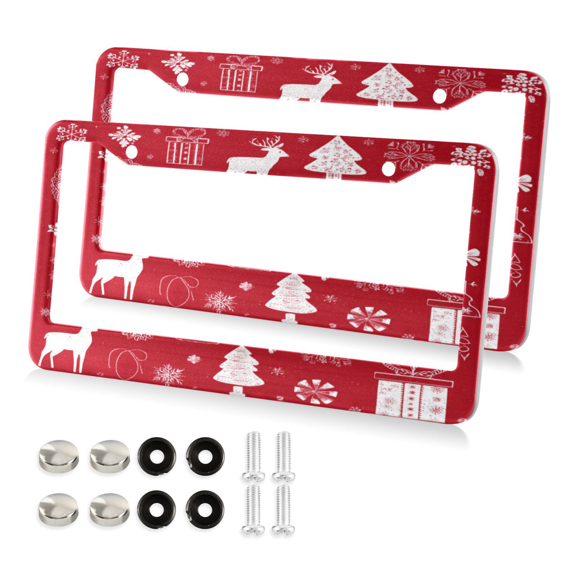 2-Pack Aluminum License Plate Frame with 2 Holes for GM License Plate ...