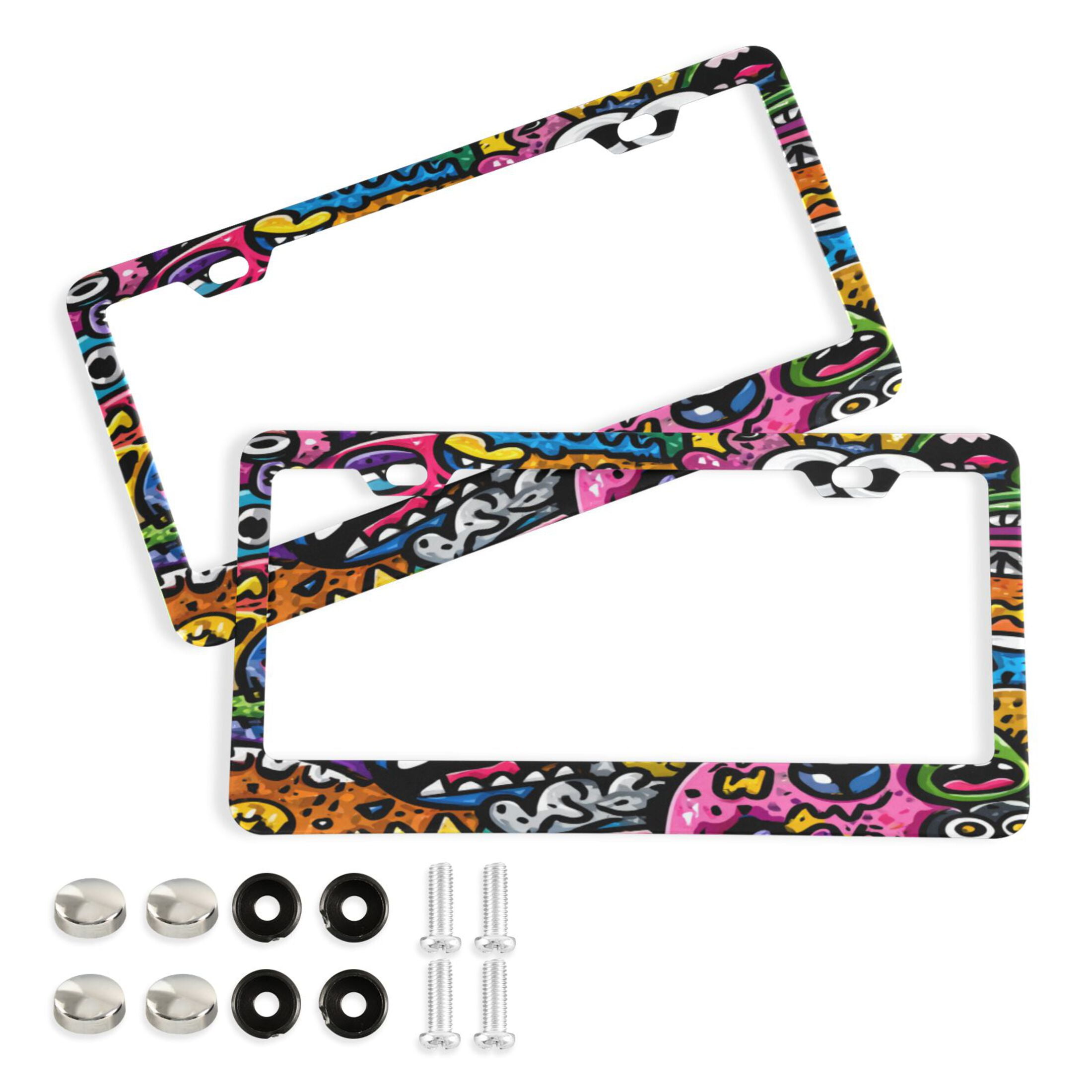 2-Pack Aluminum License Plate Frame with 2 Holes for GM License Plate ...