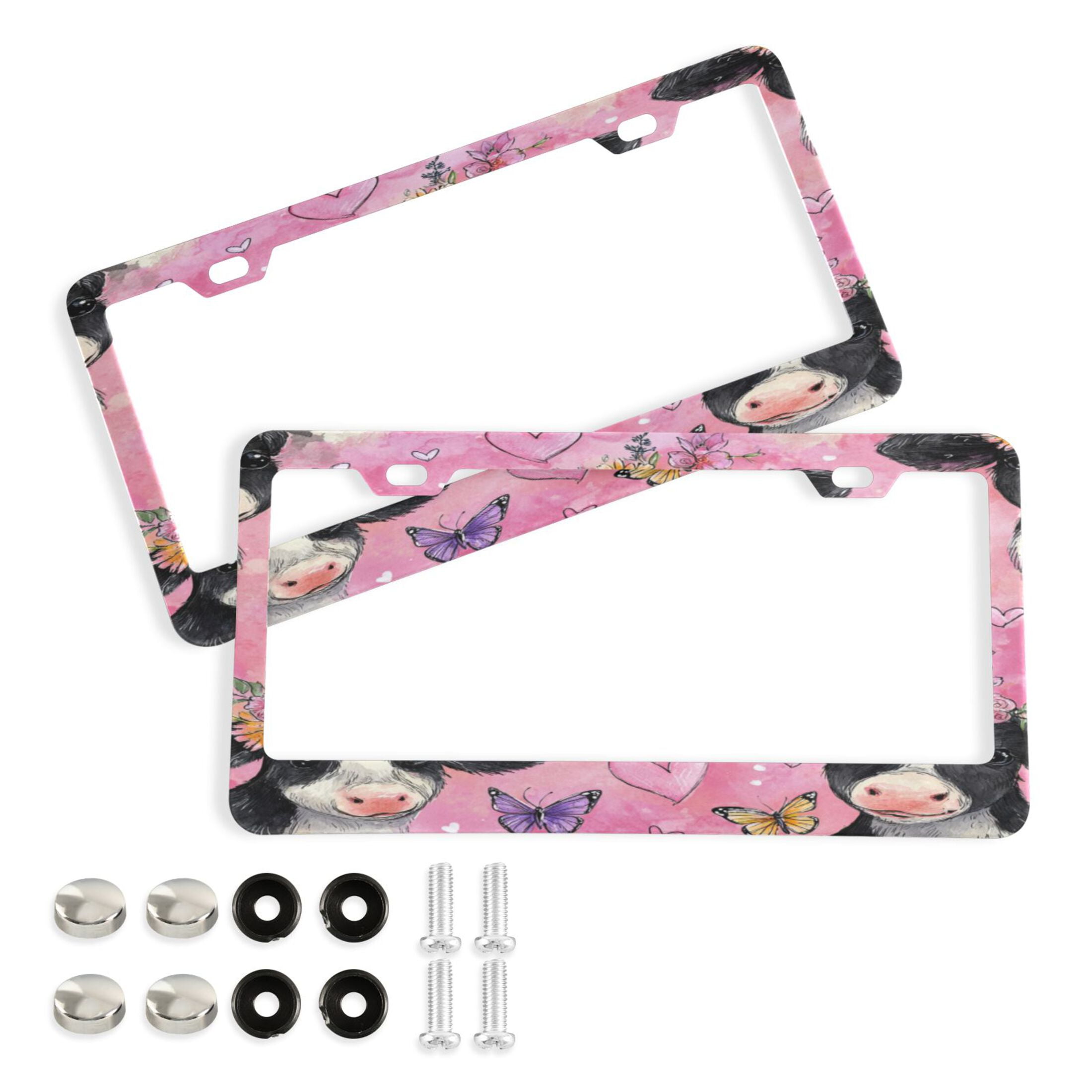 2-Pack Aluminum License Plate Frame with 2 Holes for GM License Plate ...
