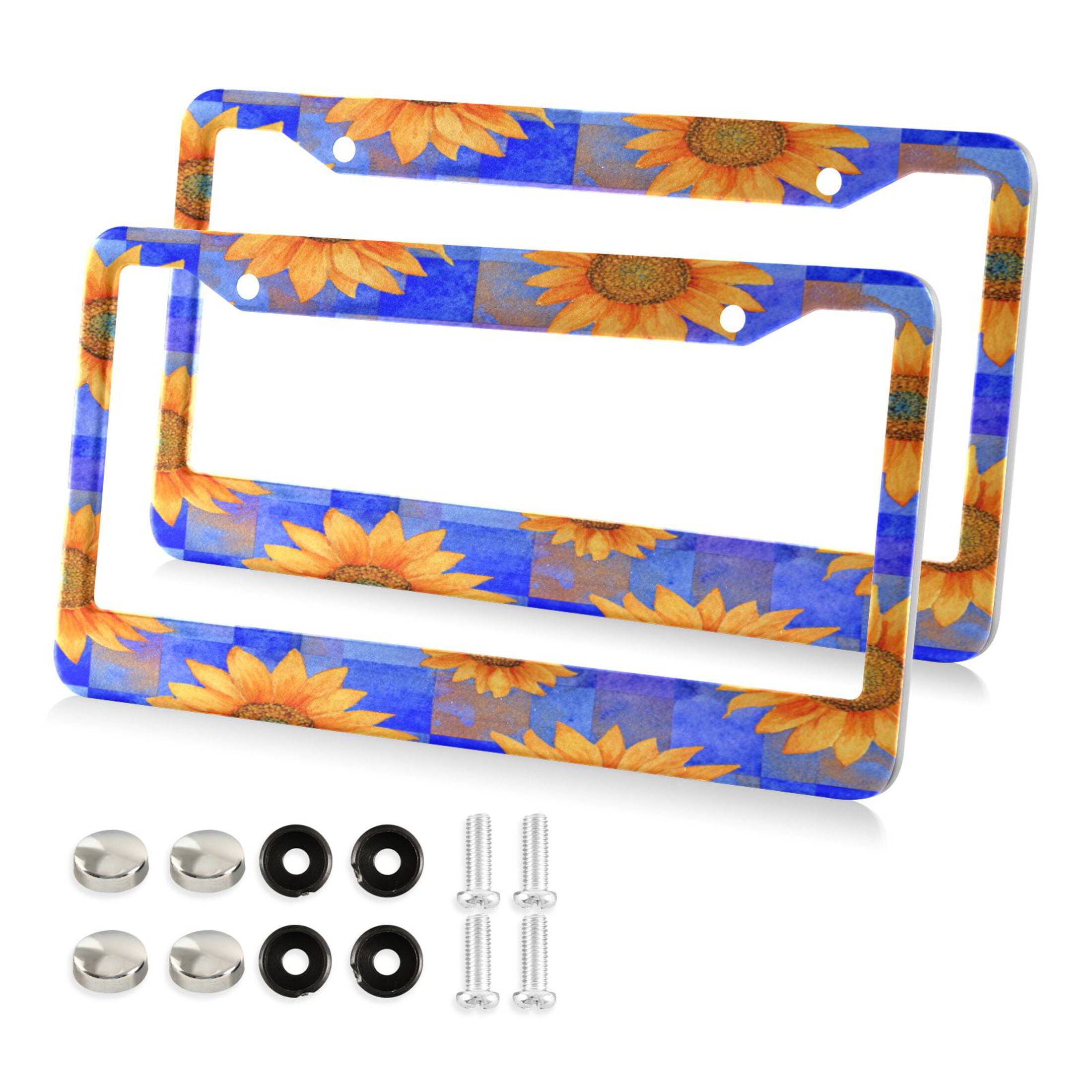 2-Pack Aluminum License Plate Frame with 2 Holes for GM License Plate ...