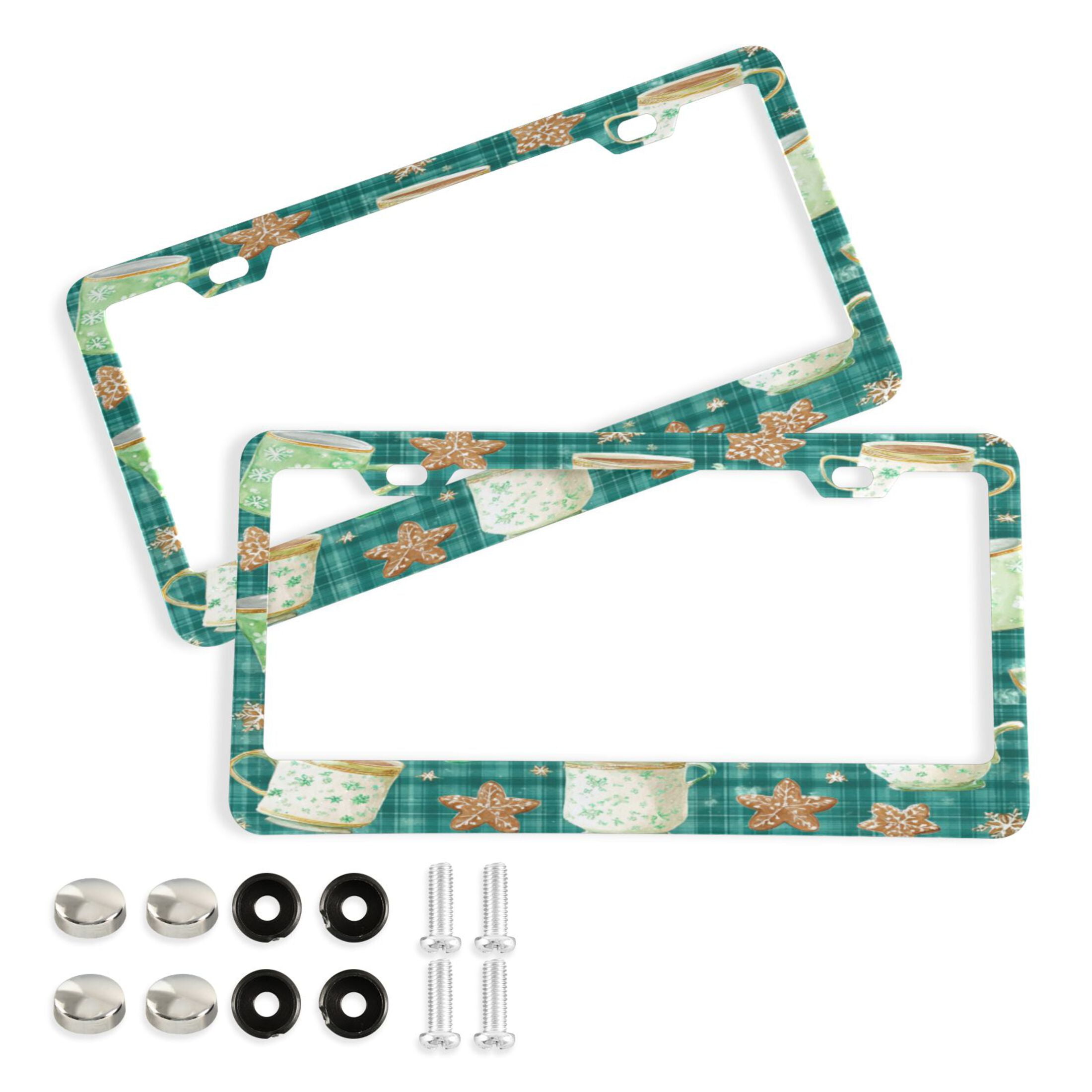 2-Pack Aluminum License Plate Frame with 2 Holes for GM License Plate ...