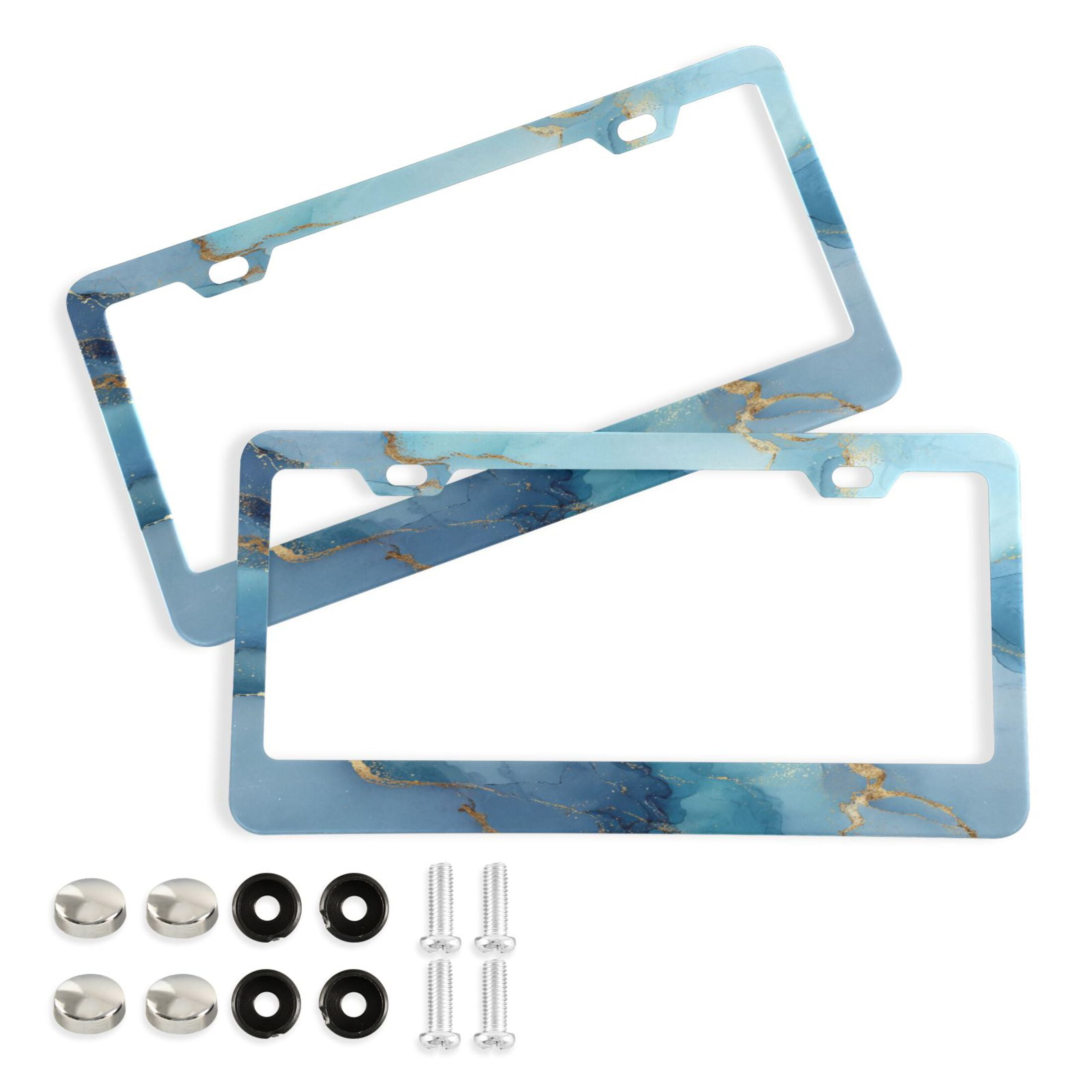 2-Pack Aluminum License Plate Frame with 2 Holes for GM License Plate ...