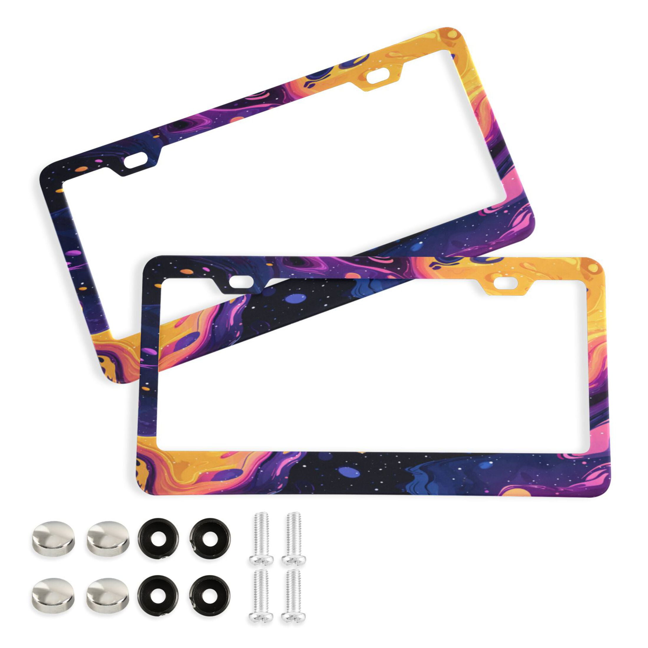 2-Pack Aluminum License Plate Frame with 2 Holes for GM License Plate ...