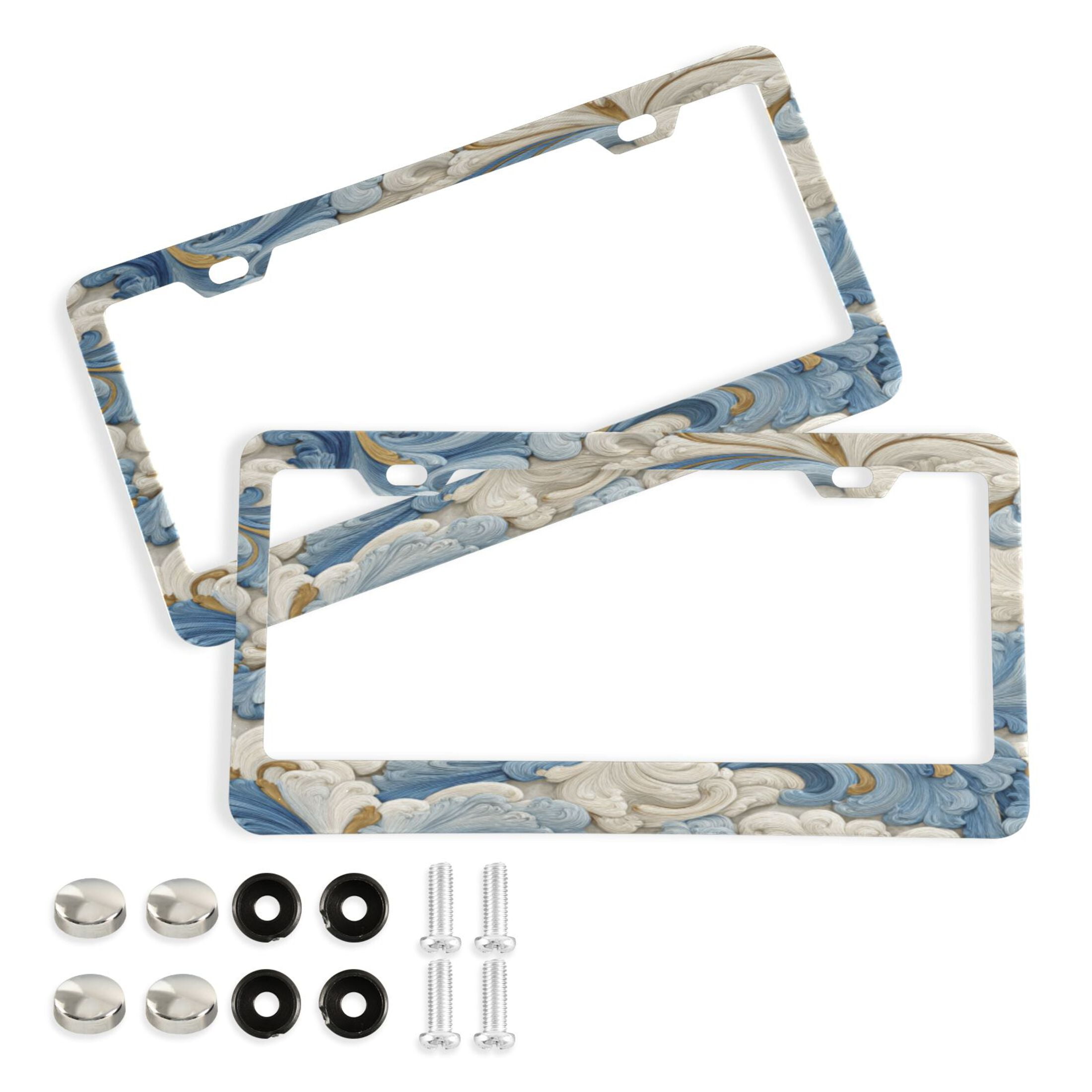 2-Pack Aluminum License Plate Frame with 2 Holes for GM License Plate ...