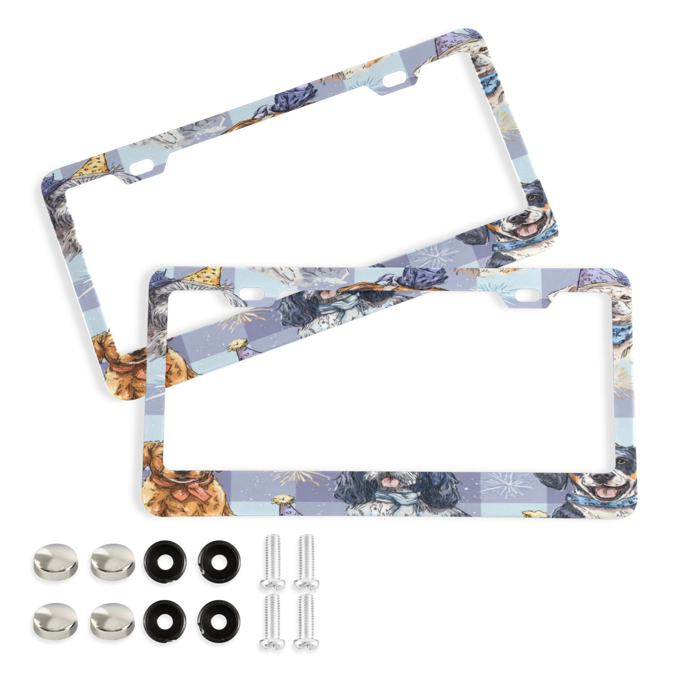 2-Pack Aluminum License Plate Frame with 2 Holes for GM License Plate ...