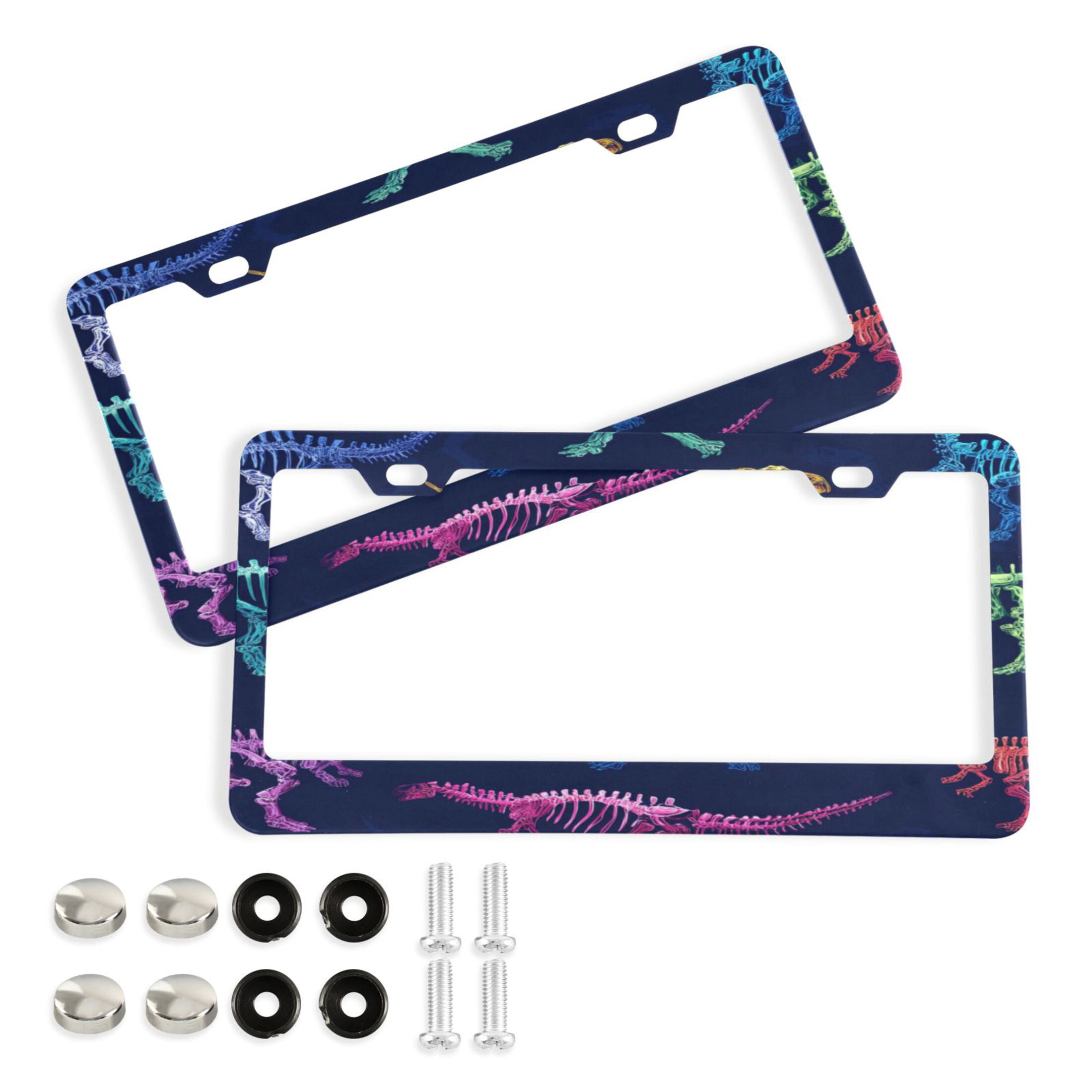 2-Pack Aluminum License Plate Frame with 2 Holes for GM License Plate ...