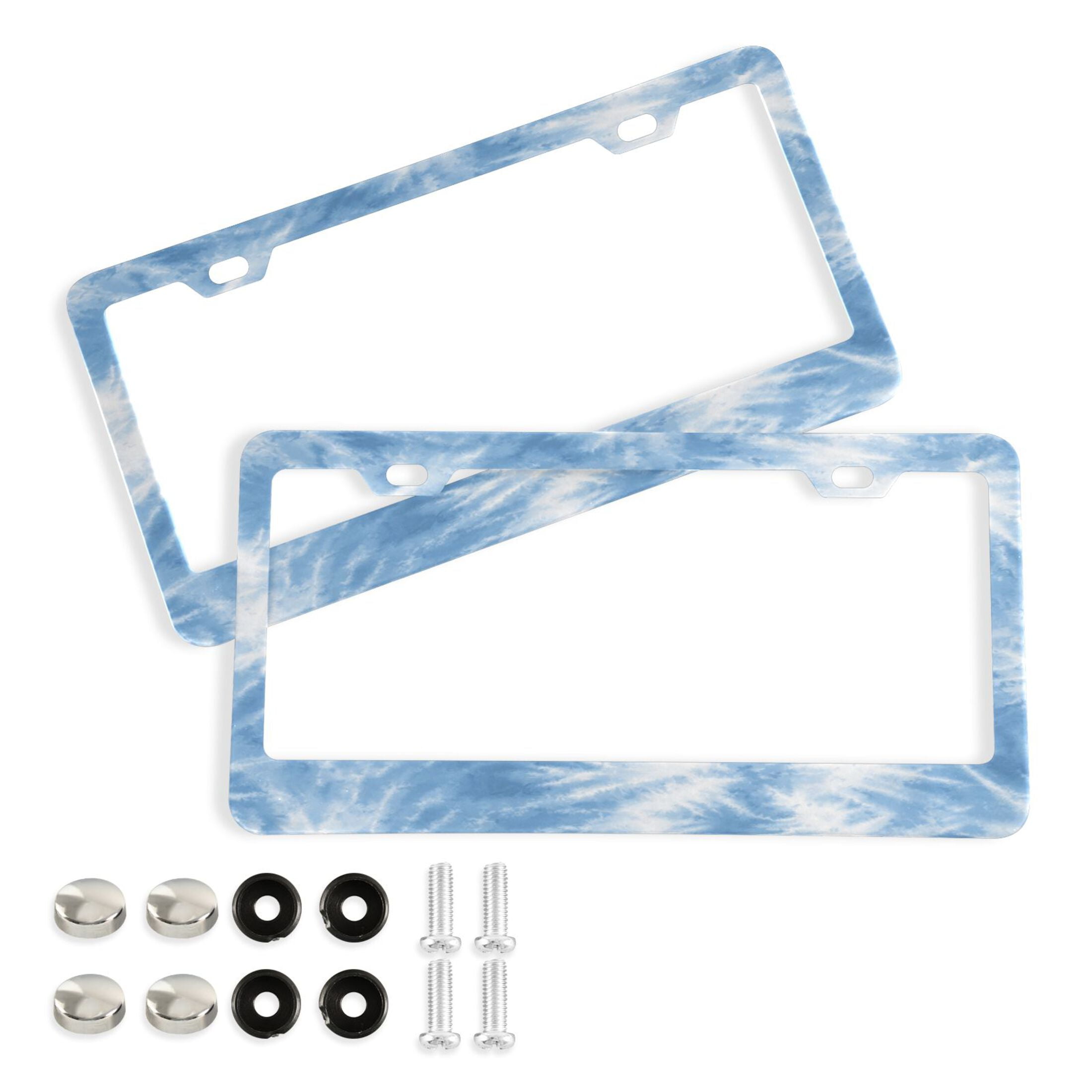2-Pack Aluminum License Plate Frame with 2 Holes for GM License Plate ...