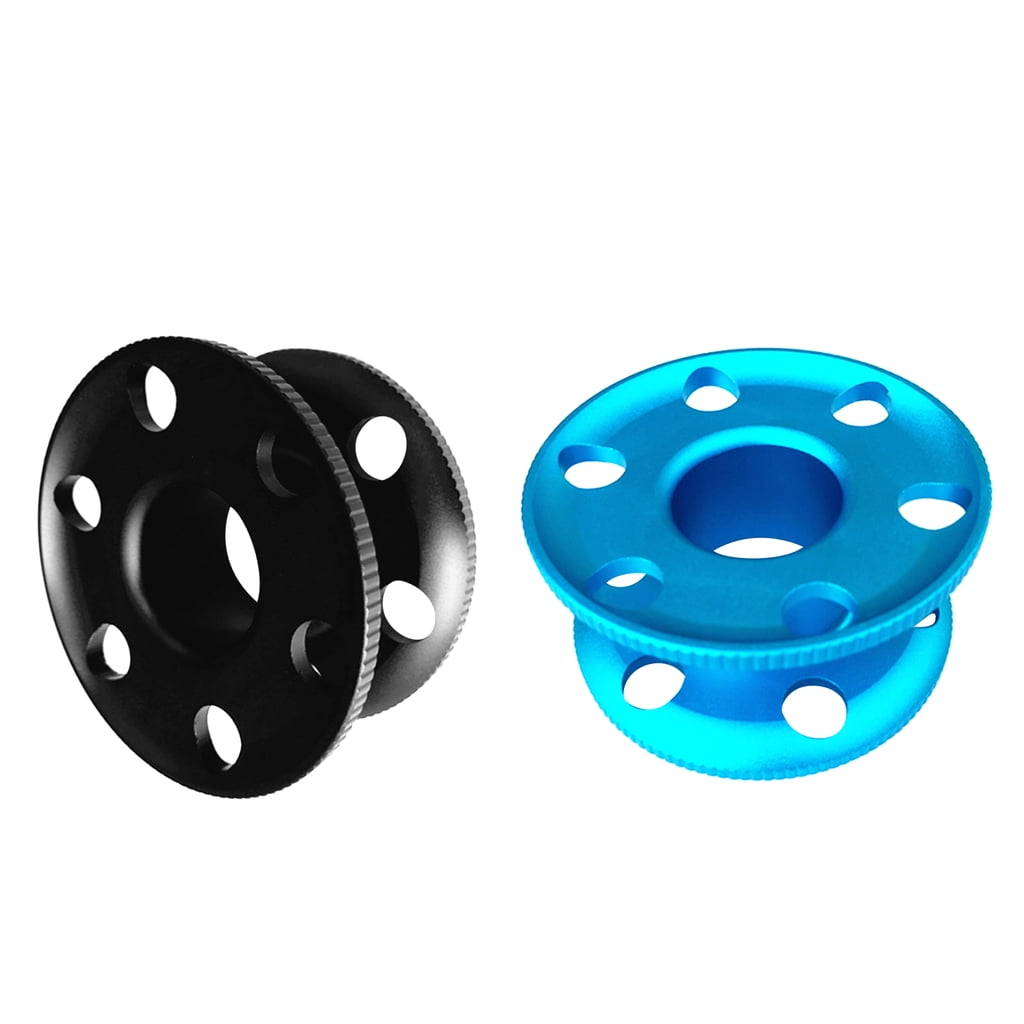 2 Pack Aluminum Scuba Diving Dive Compact Finger Reel Empty Spool ...