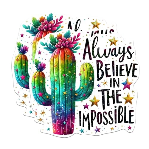 (2 Pack) Always Believe in The Impossible Stickers - Positive ...