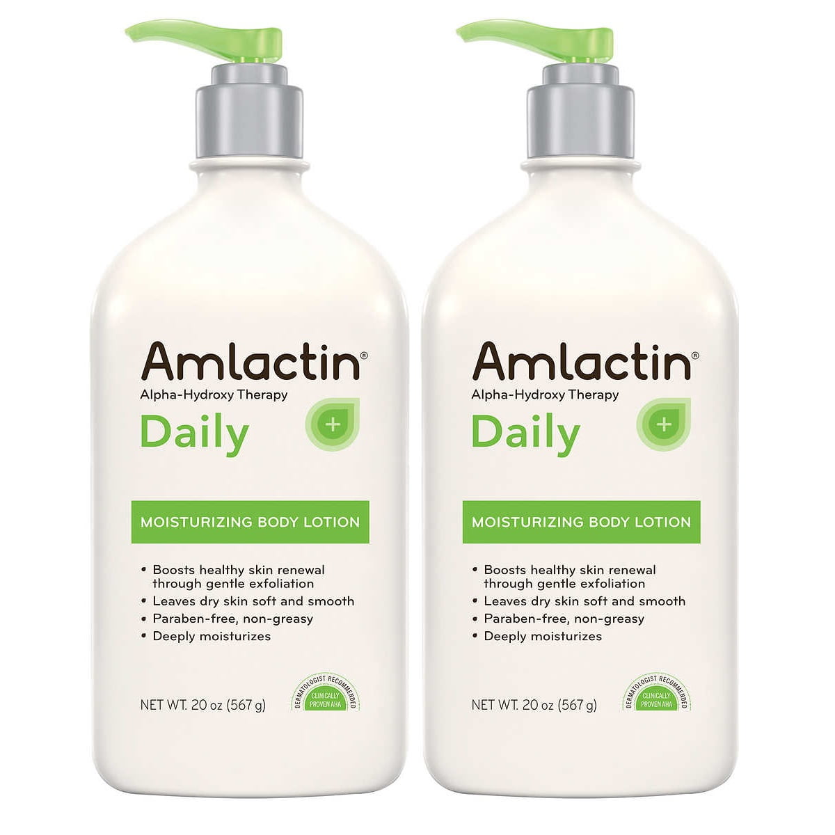 AmLactin Moisturizing Body Lotion, 12% Lactic Acid, 20oz, 2 Pack ...