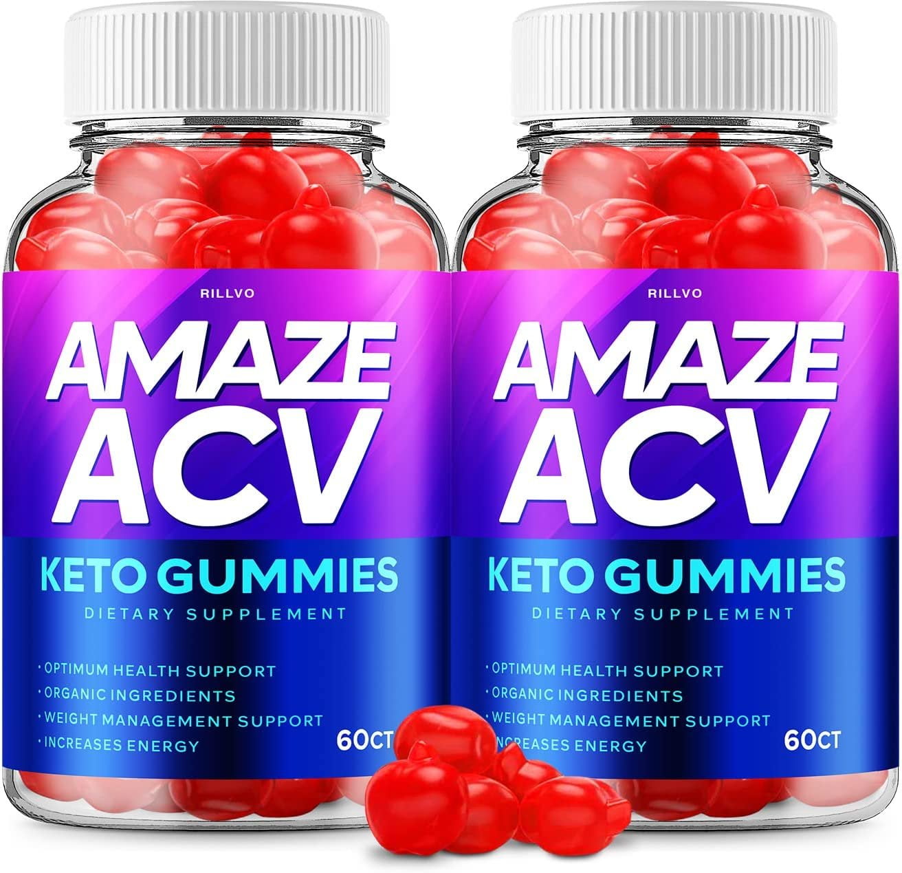 2 Pack Amaze Keto ACV Gummies Amaze Advanced Formula Apple Cider ...