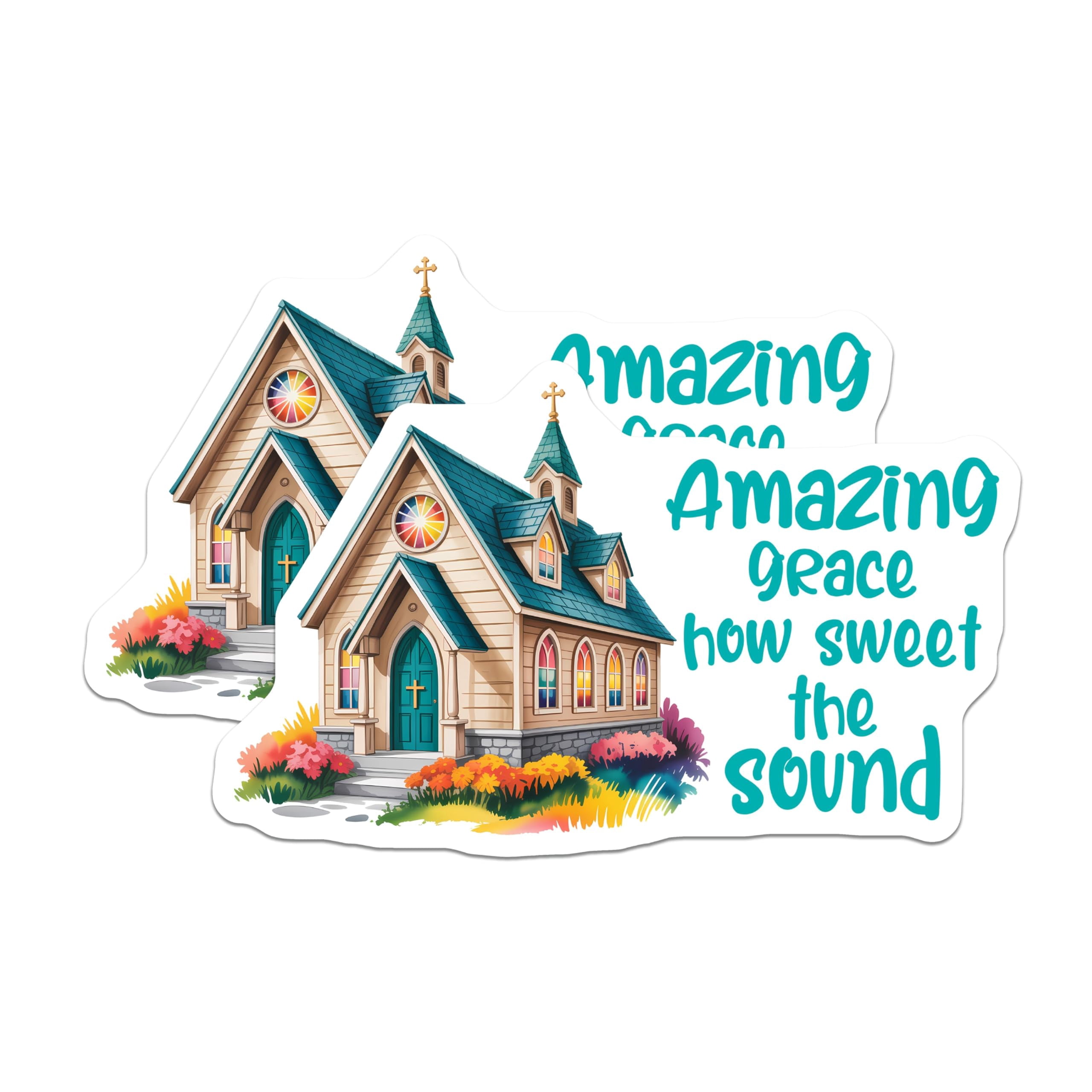(2 Pack) Amazing Grace Magnets - Christian Church Decor - Inspirational ...